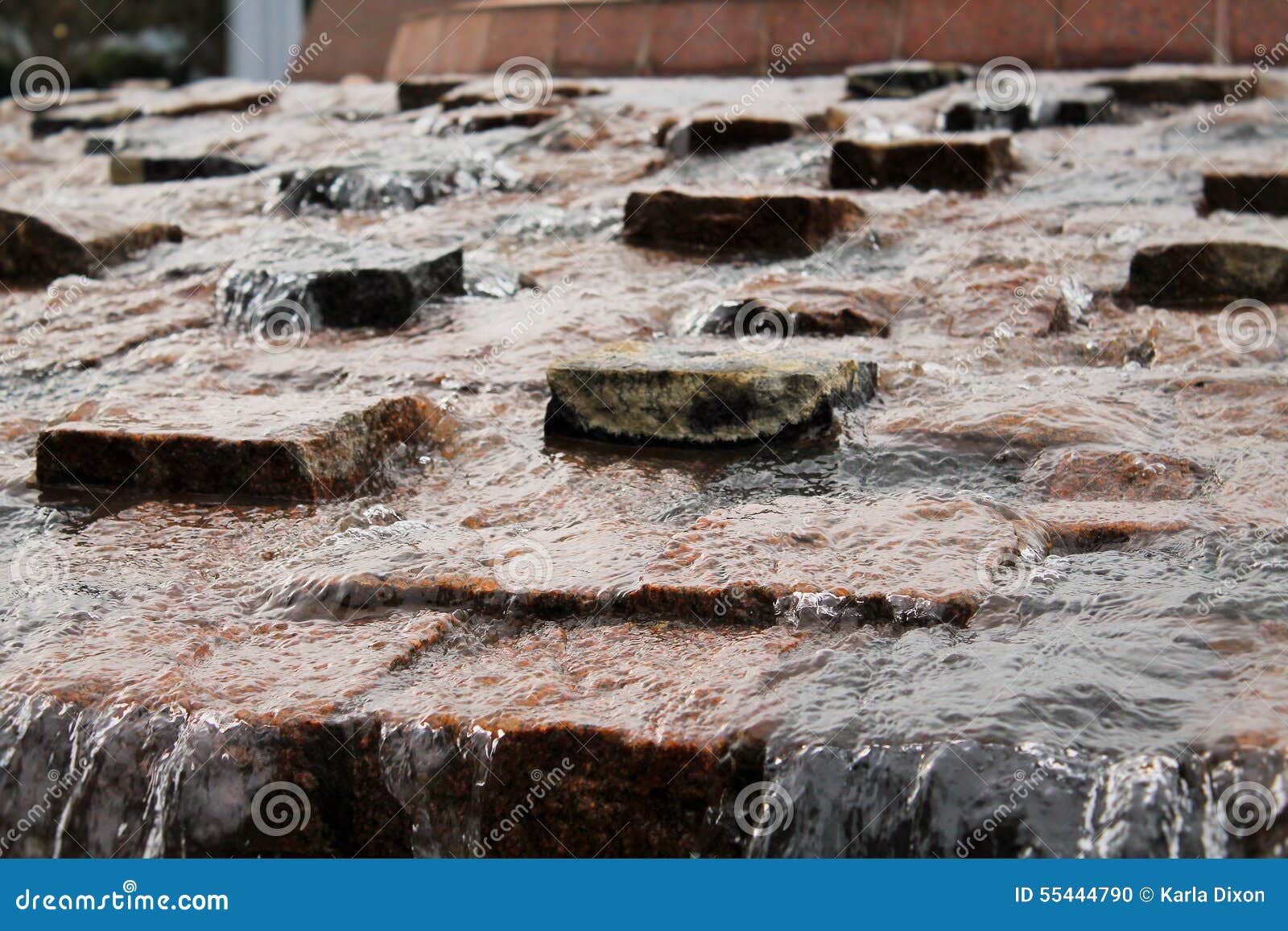Fountain stock photo. Image of serene, bricks, running - 55444790