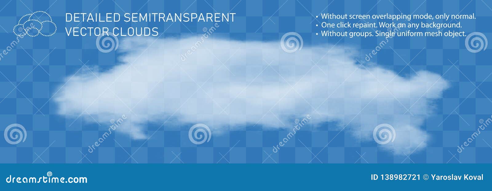 Fountain Cloud. Realistic Steam Transparent Vector Flow Royalty-Free ...
