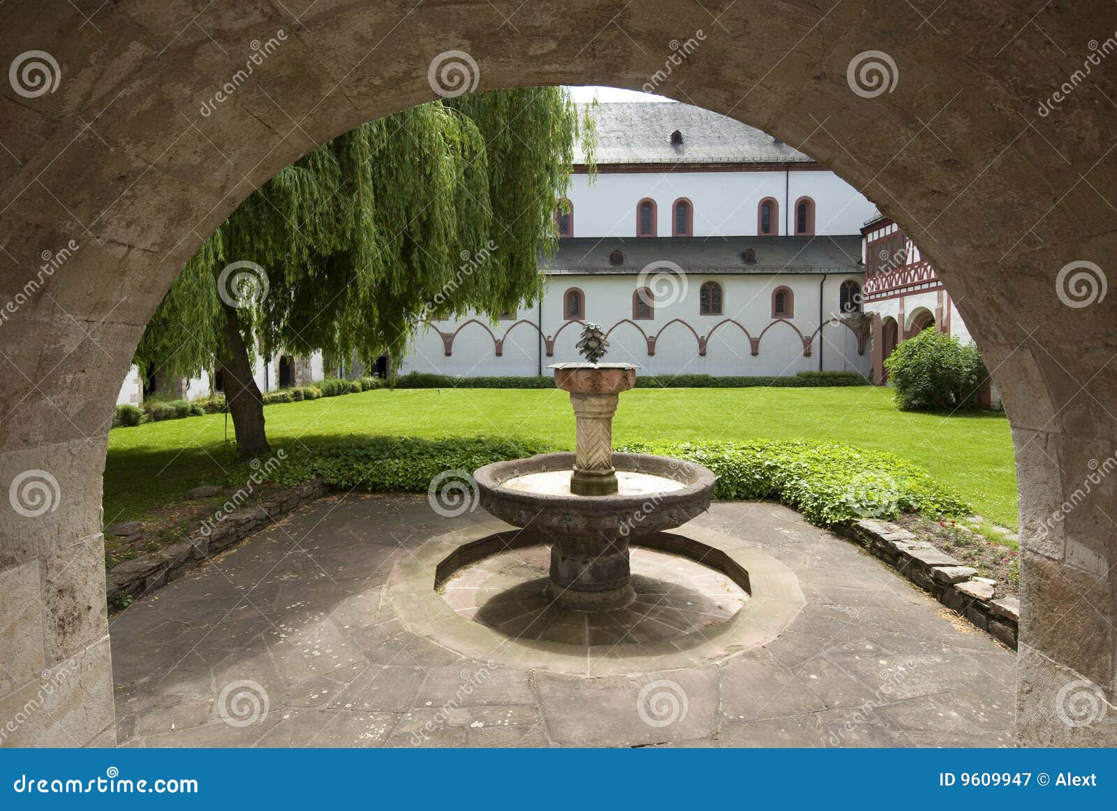 Fountain in Eberbach Monastery Stock Image - Image of tranquil, yard ...