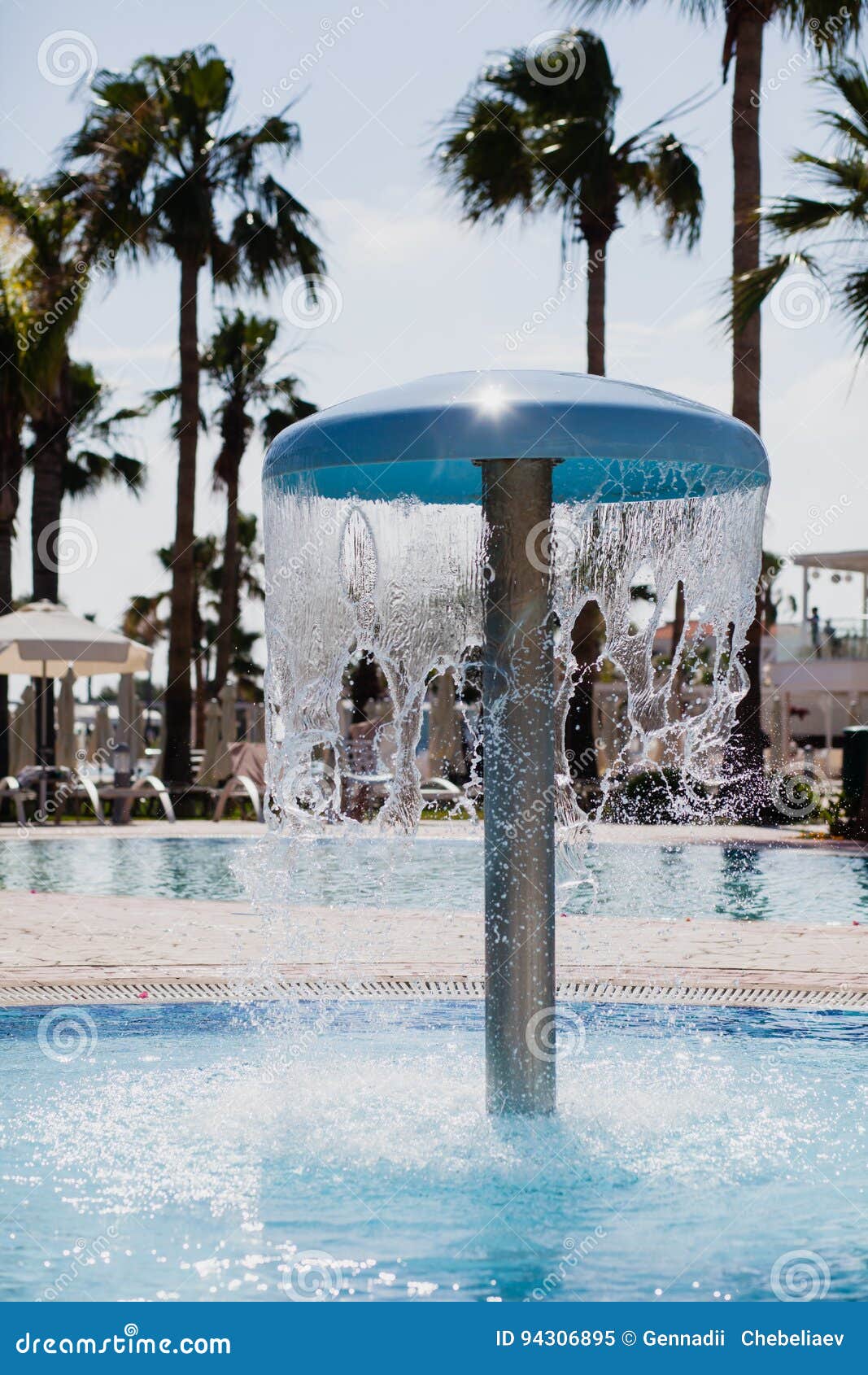 Fountain in the Form of a Mushroom Stock Image - Image of blue ...