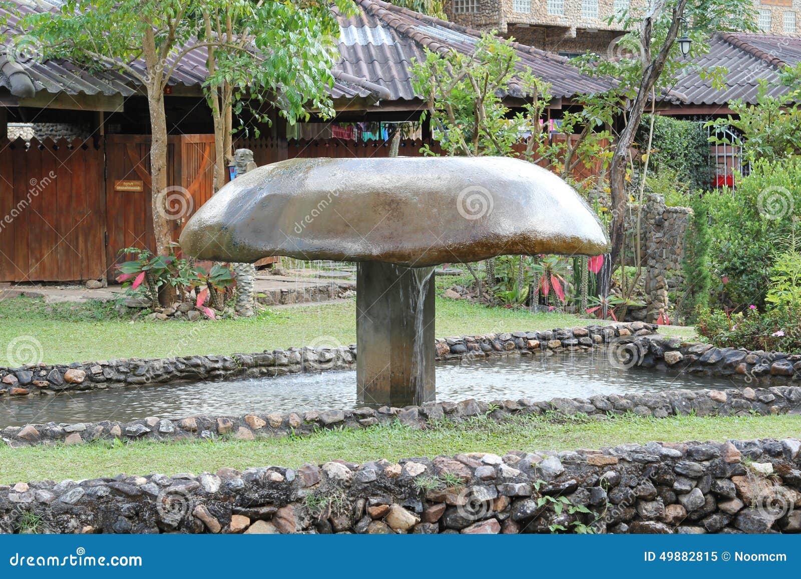 Fountain in Form of Mushroom Stock Image - Image of aqua, leisure: 49882815