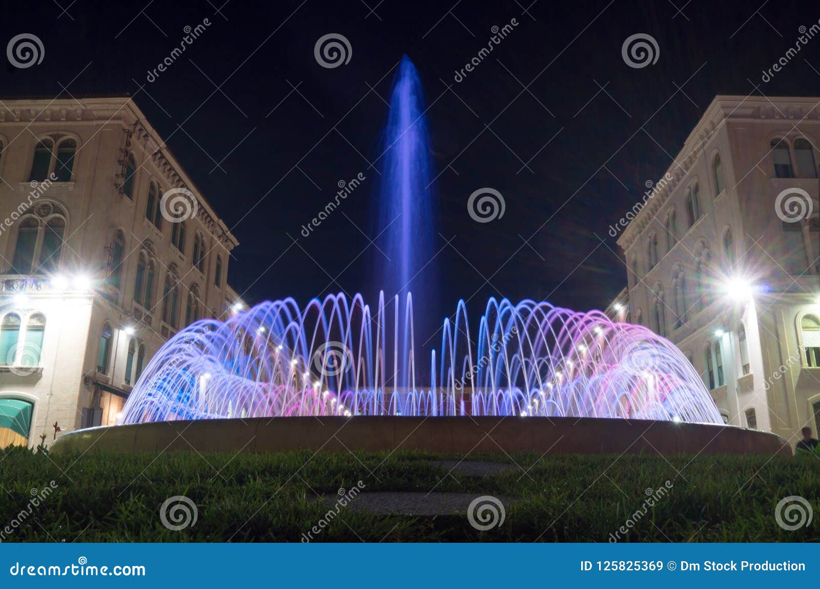 Fountain in Split at Night. Stock Image - Image of night, balkans ...