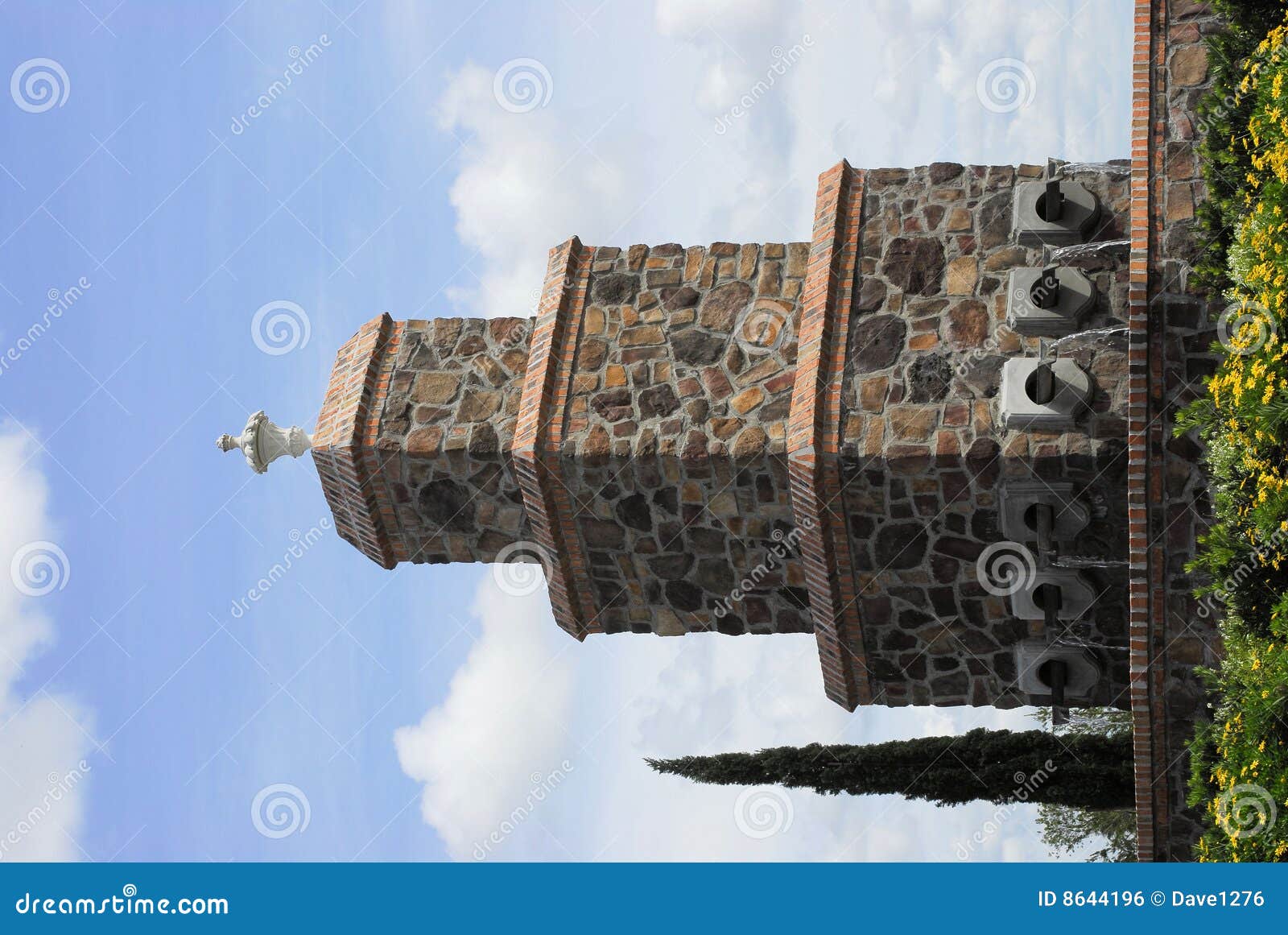 Fountain with Great Detail stock photo. Image of drip - 8644196