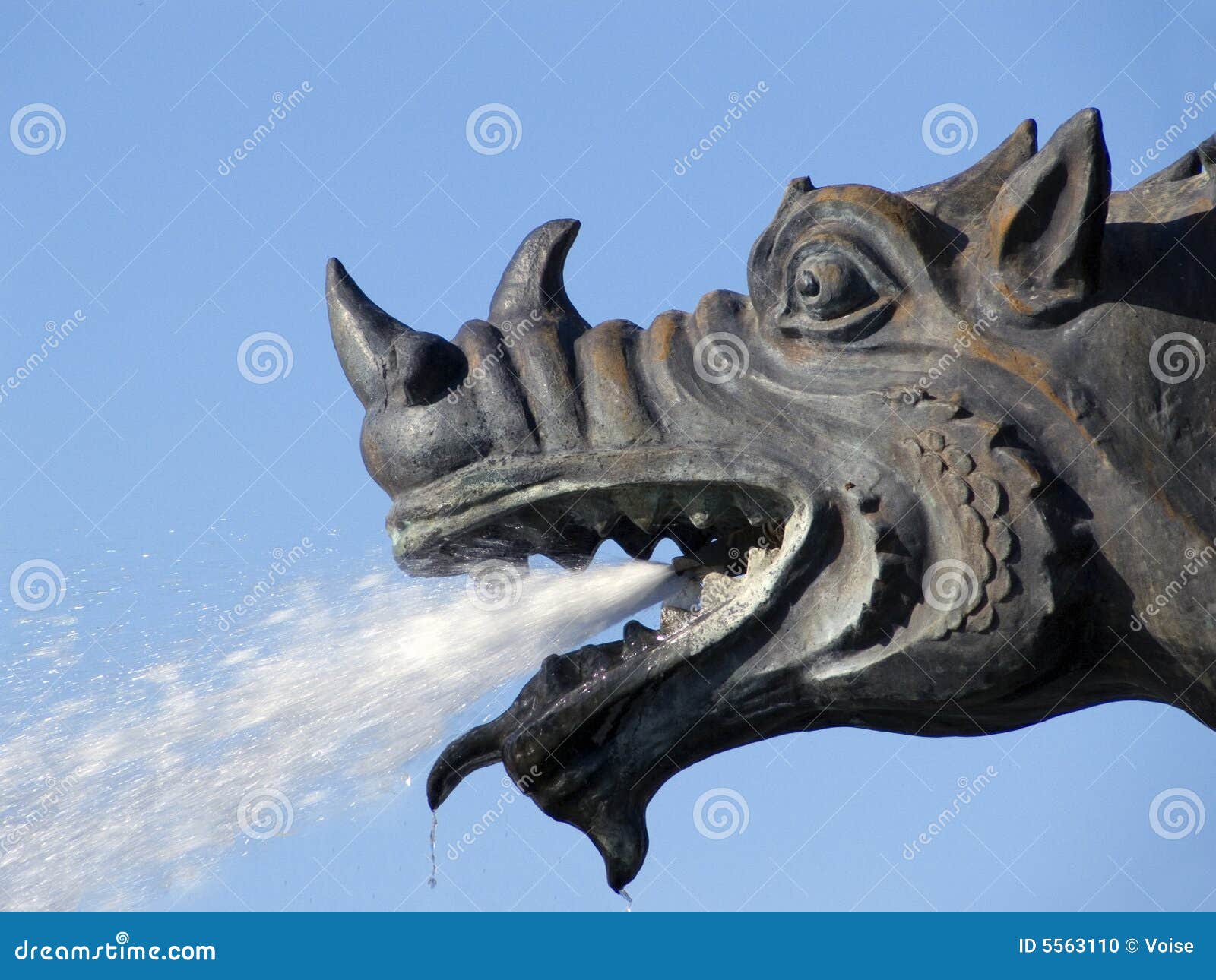 Fountain.Head of the Dragon Stock Photo - Image of fang, summer: 5563110