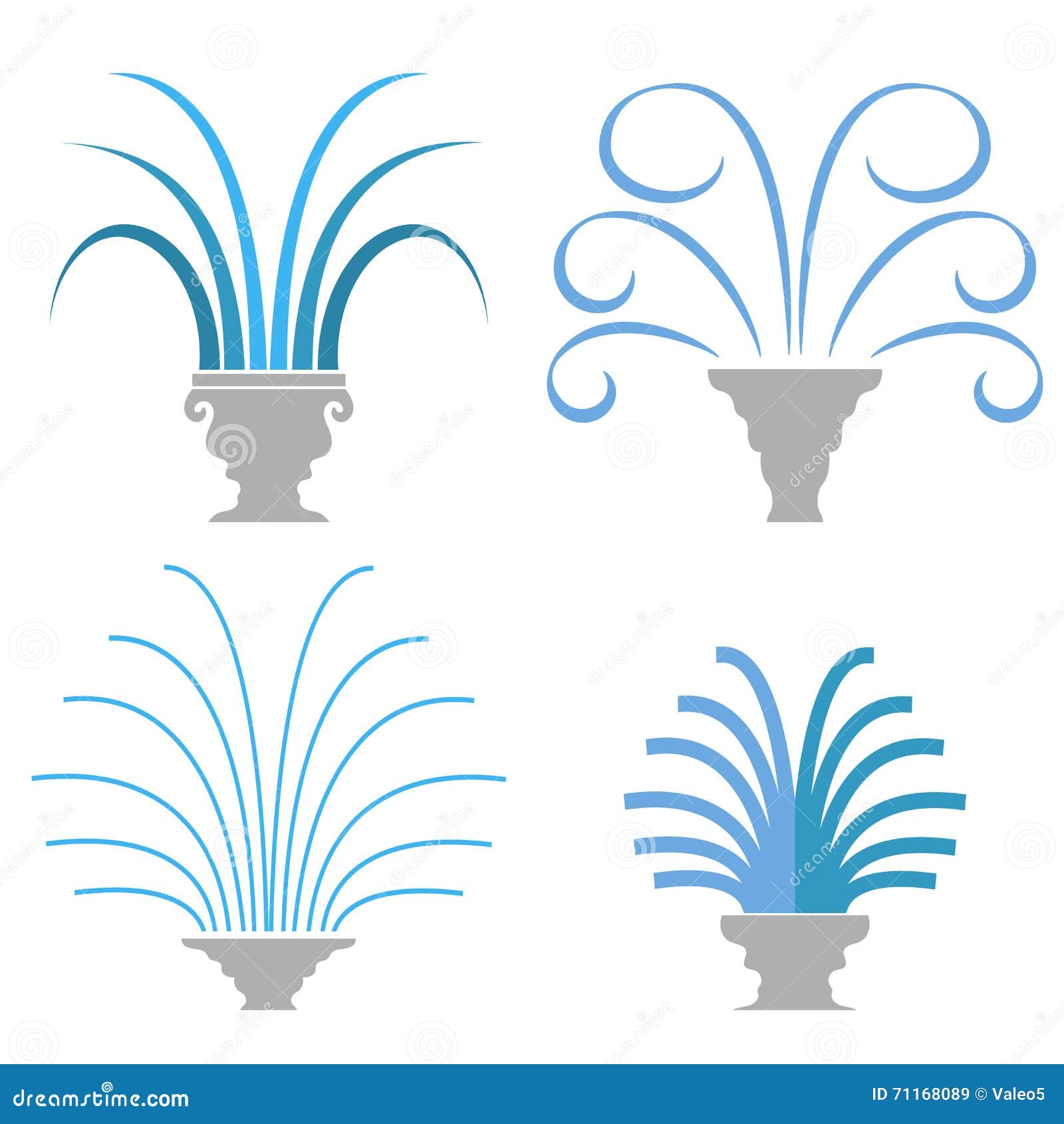 Fountain Icon Collection stock vector. Illustration of festive - 71168089