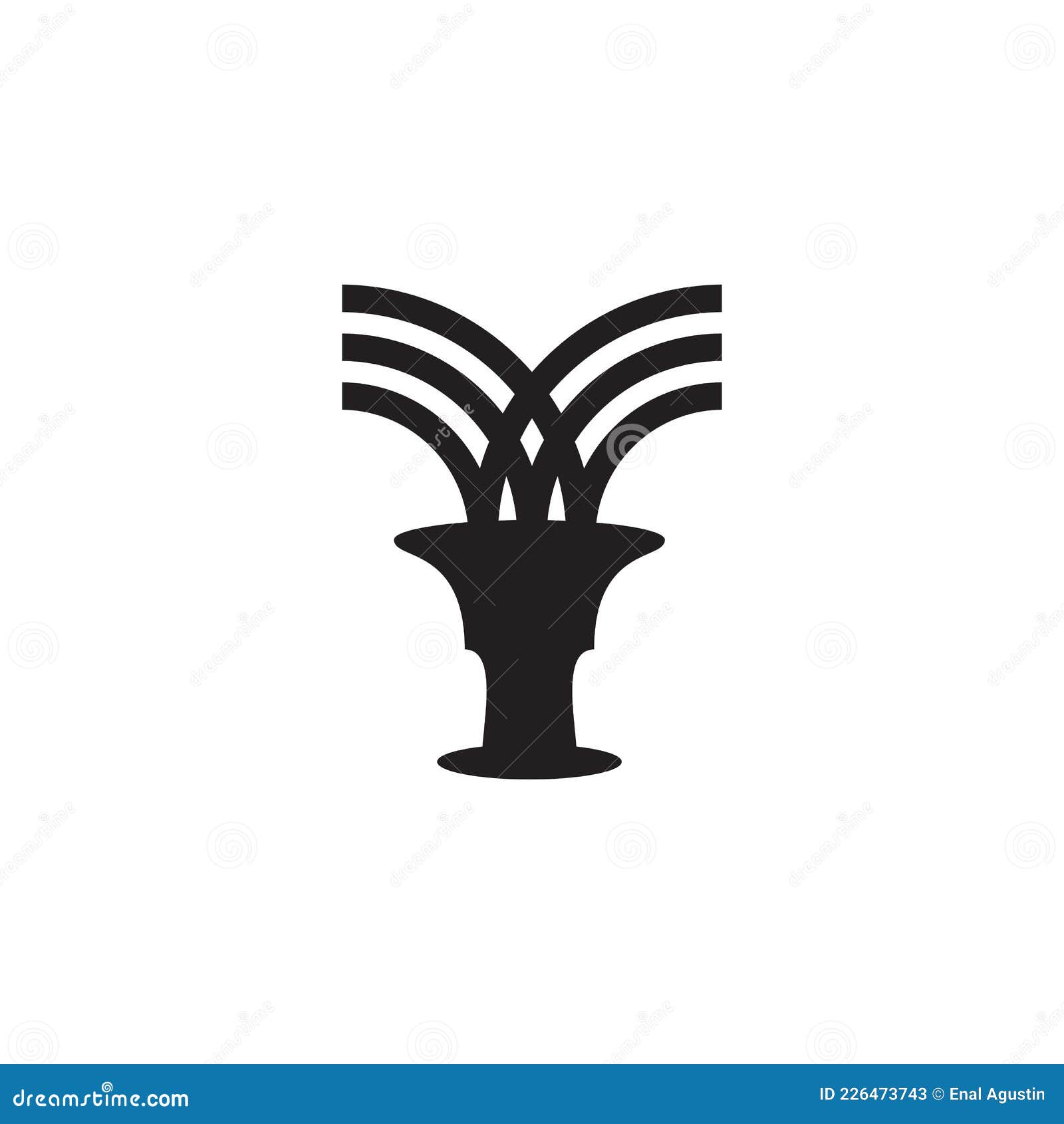 Fountain Icon Logo Design Template Stock Vector - Illustration of ...