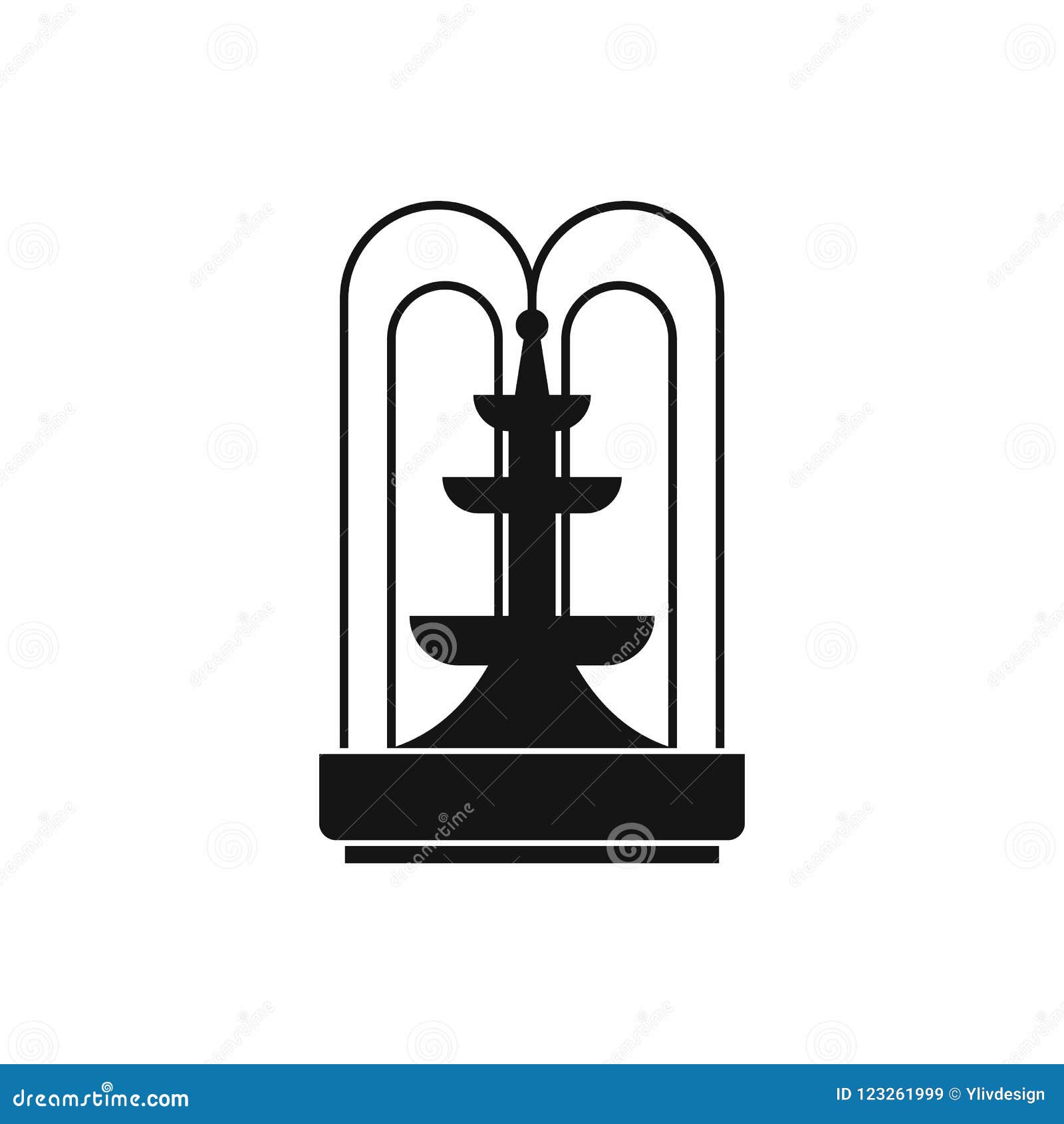 Fountain Icon, Simple Style Stock Illustration - Illustration of ...