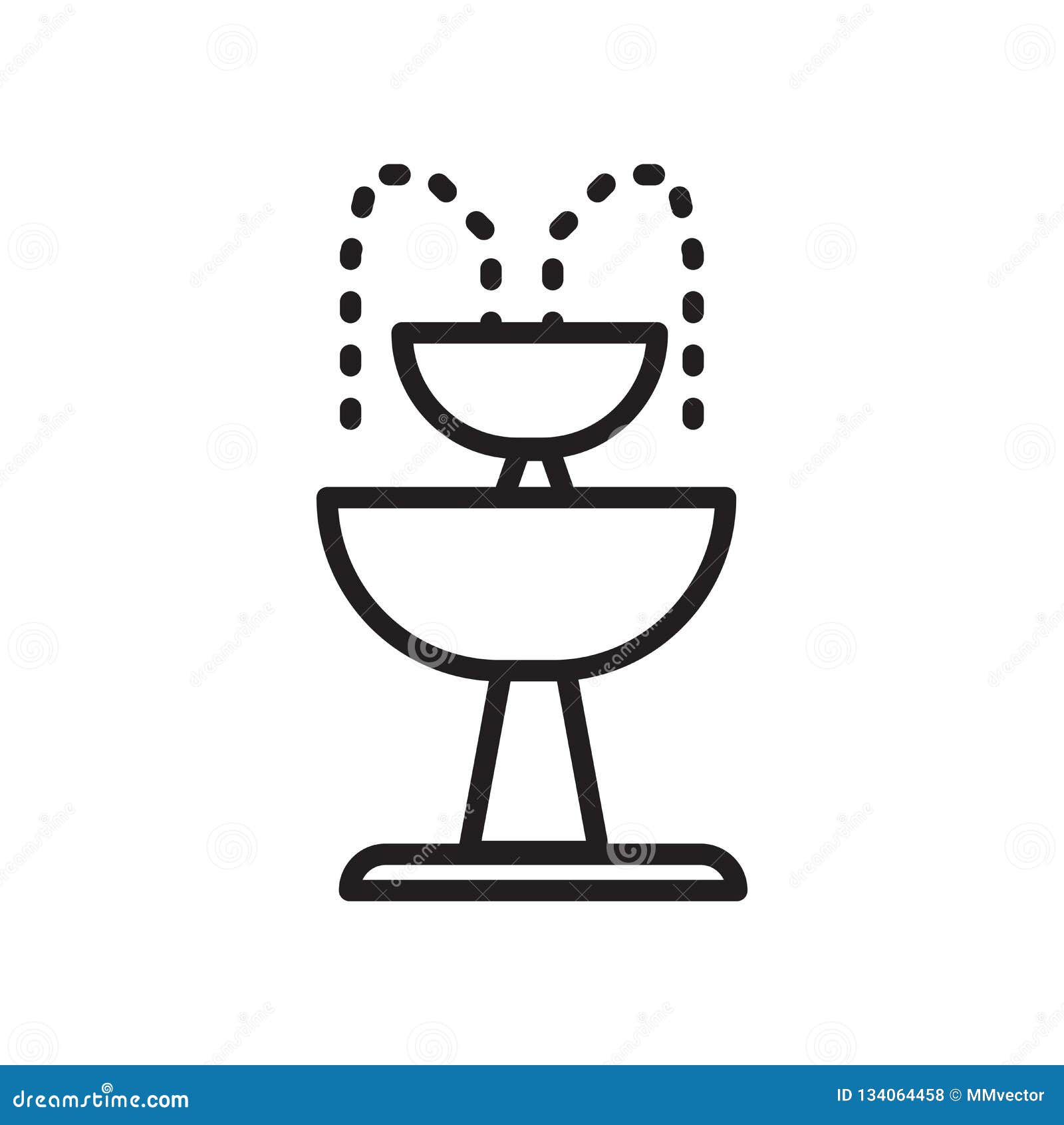 Fountain Icon Vector Isolated on White Background, Fountain Sign ...