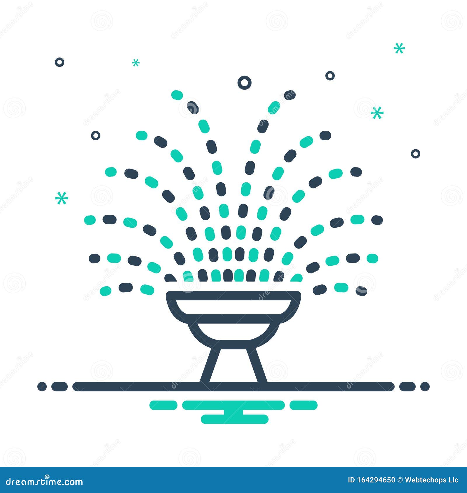 Mix Icon for Fountain, Wellhead and Geyser Stock Vector - Illustration ...