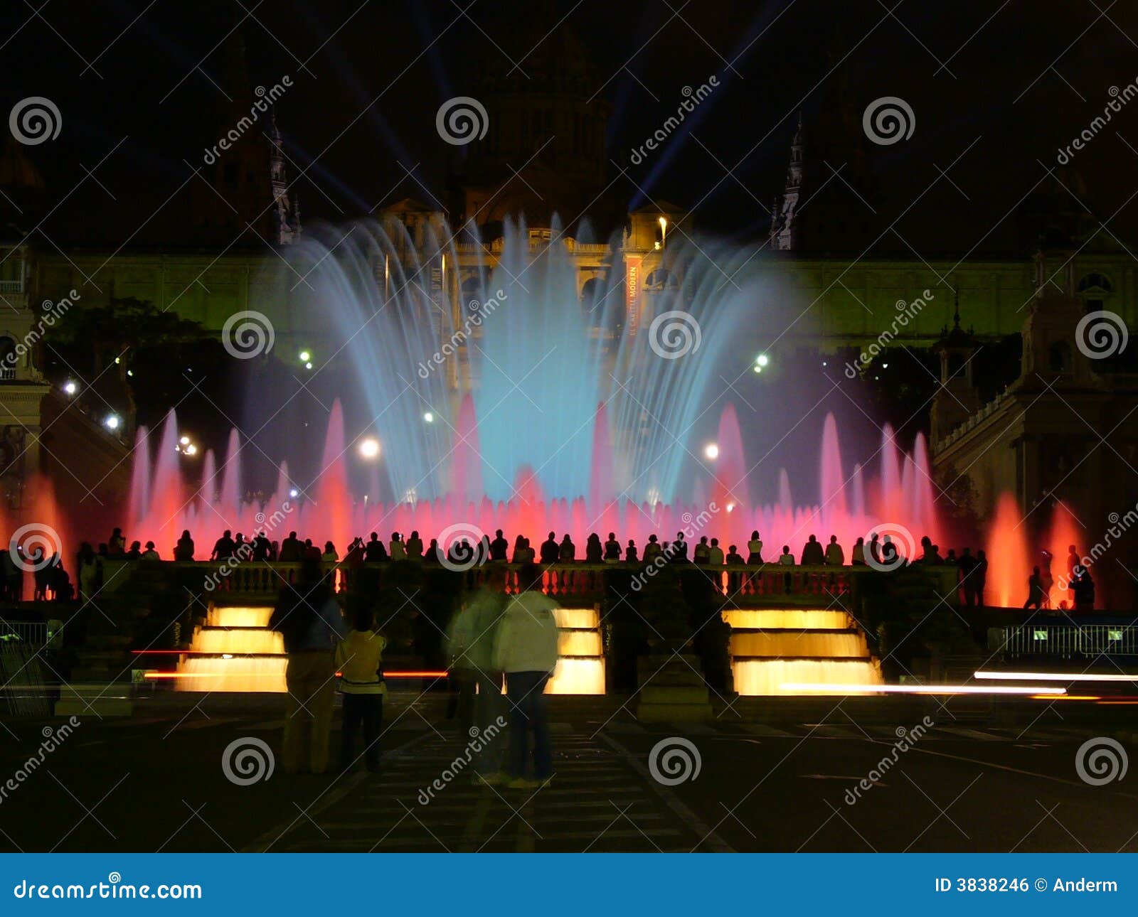 Fountain and light show stock photo. Image of exhibition - 3838246