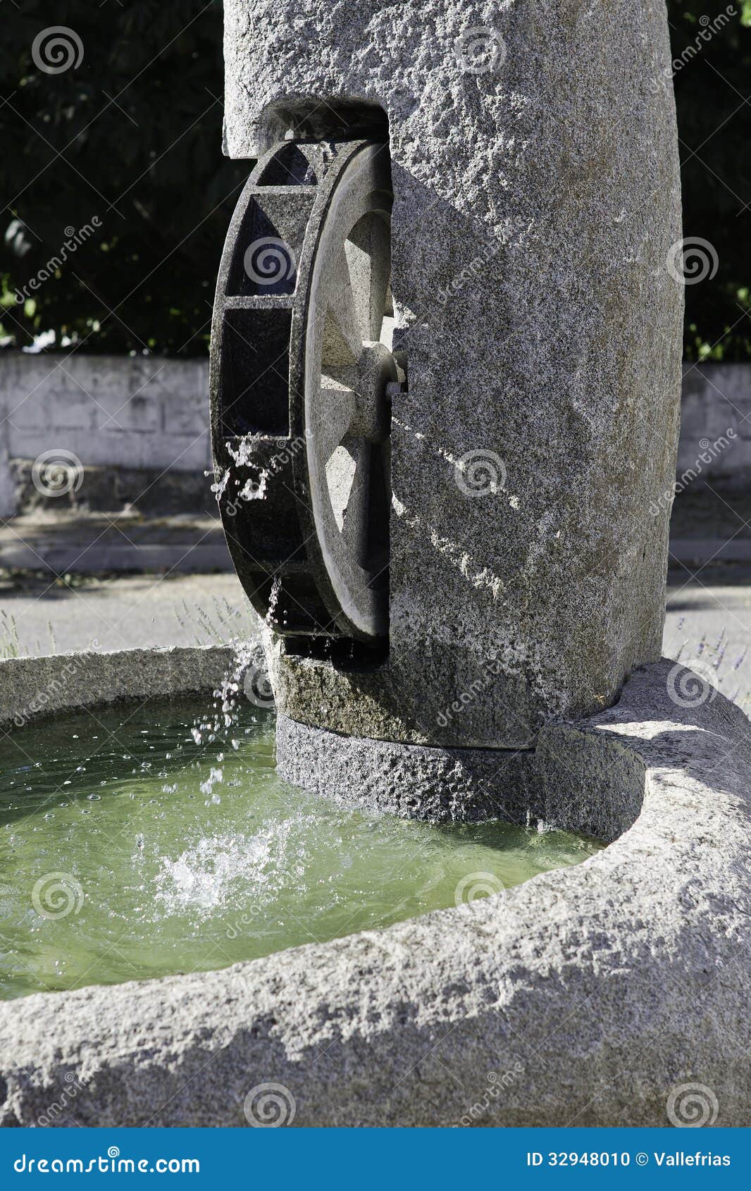 Fountain stock photo. Image of scenery, granite, waterwheel - 32948010