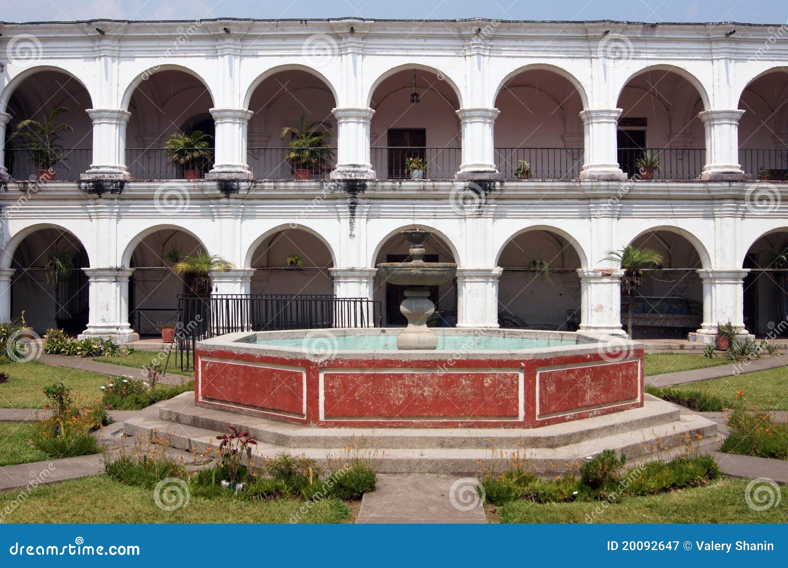 Fountain in monastery stock image. Image of latin, church - 20092647