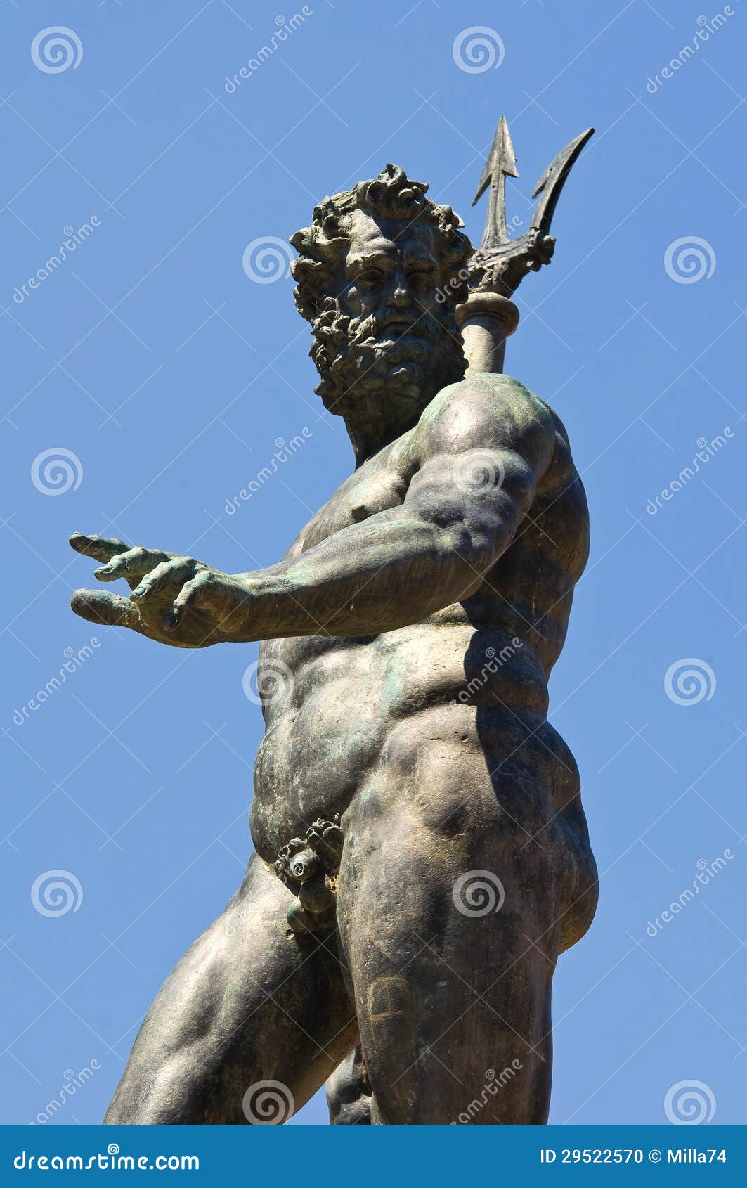 Fountain of Neptune. Bologna. Emilia-Romagna. Italy Stock Photo - Image ...