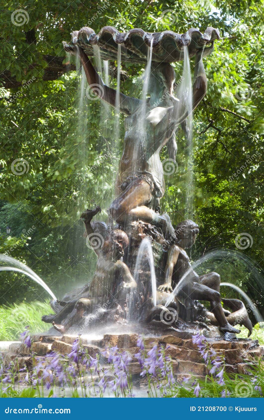 Fountain Nymph, Riga, Latvia Stock Photo - Image of shell, beauty: 21208700