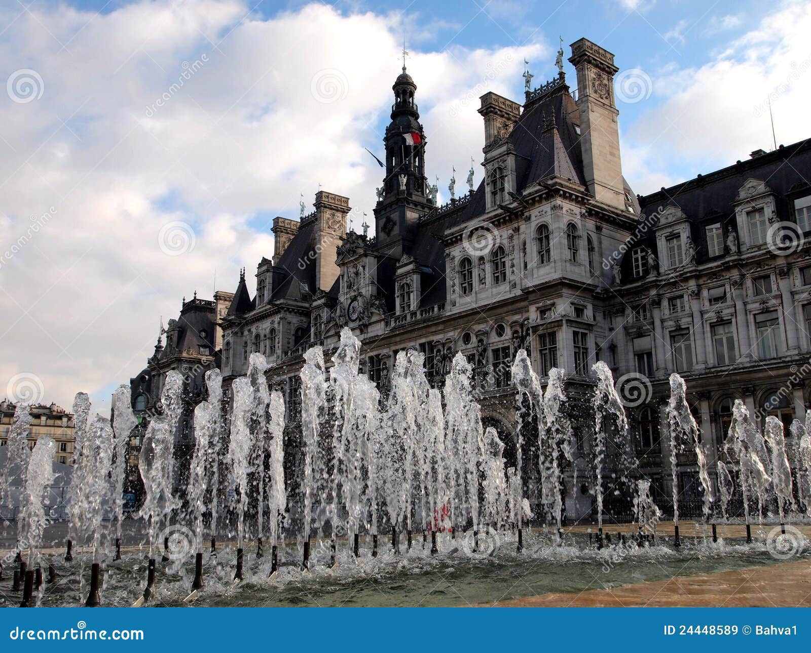 Fountain in Paris stock image. Image of french, symbol - 24448589