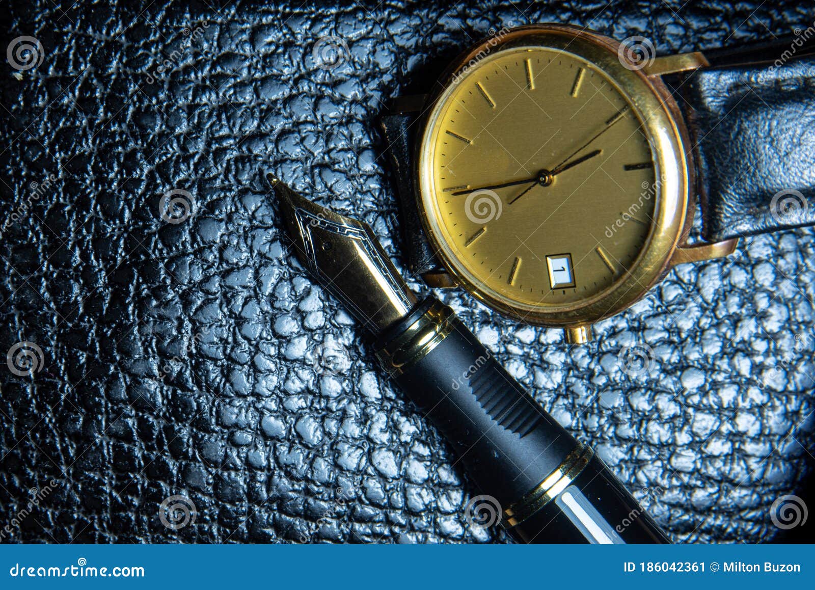 Fountain Pen and Antique Watch Stock Image - Image of antique, classic ...