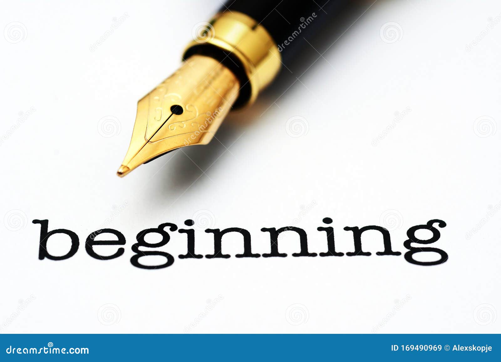 Fountain Pen on Beginning Text Stock Image - Image of philosophy ...