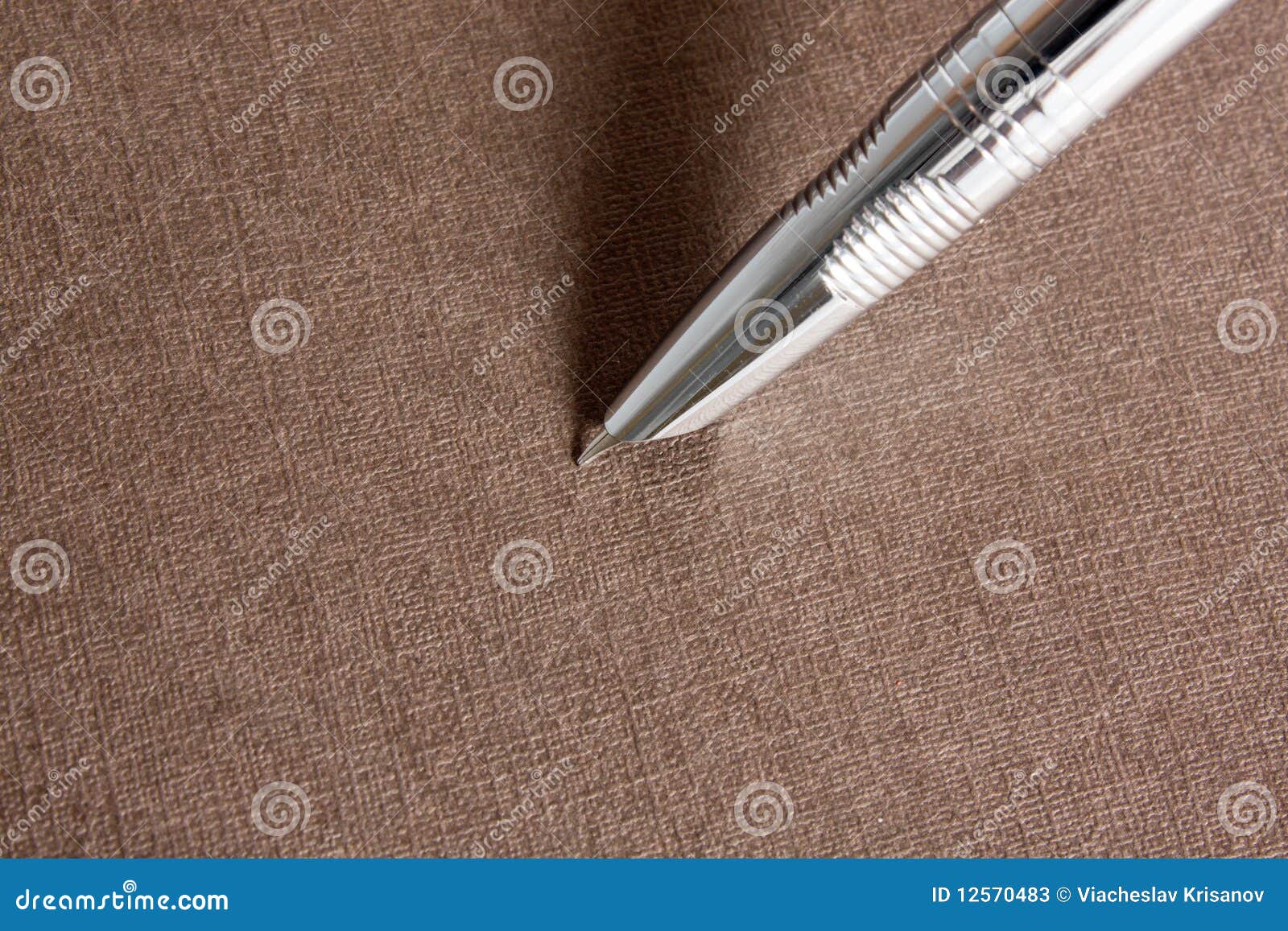Fountain Pen on Brown Textured Paper Stock Image - Image of paper ...