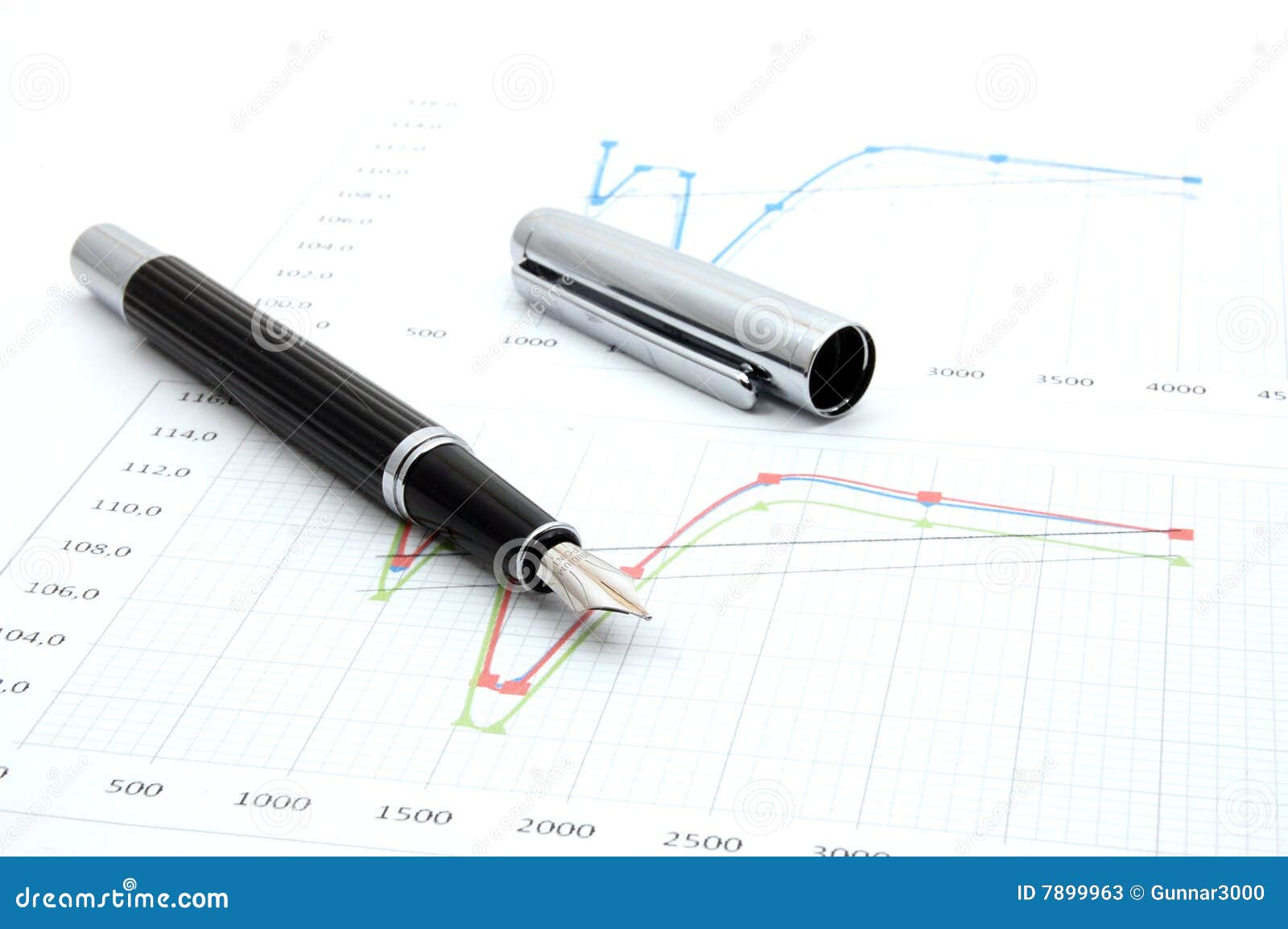 Fountain Pen And Chart Stock Image | CartoonDealer.com #11700601