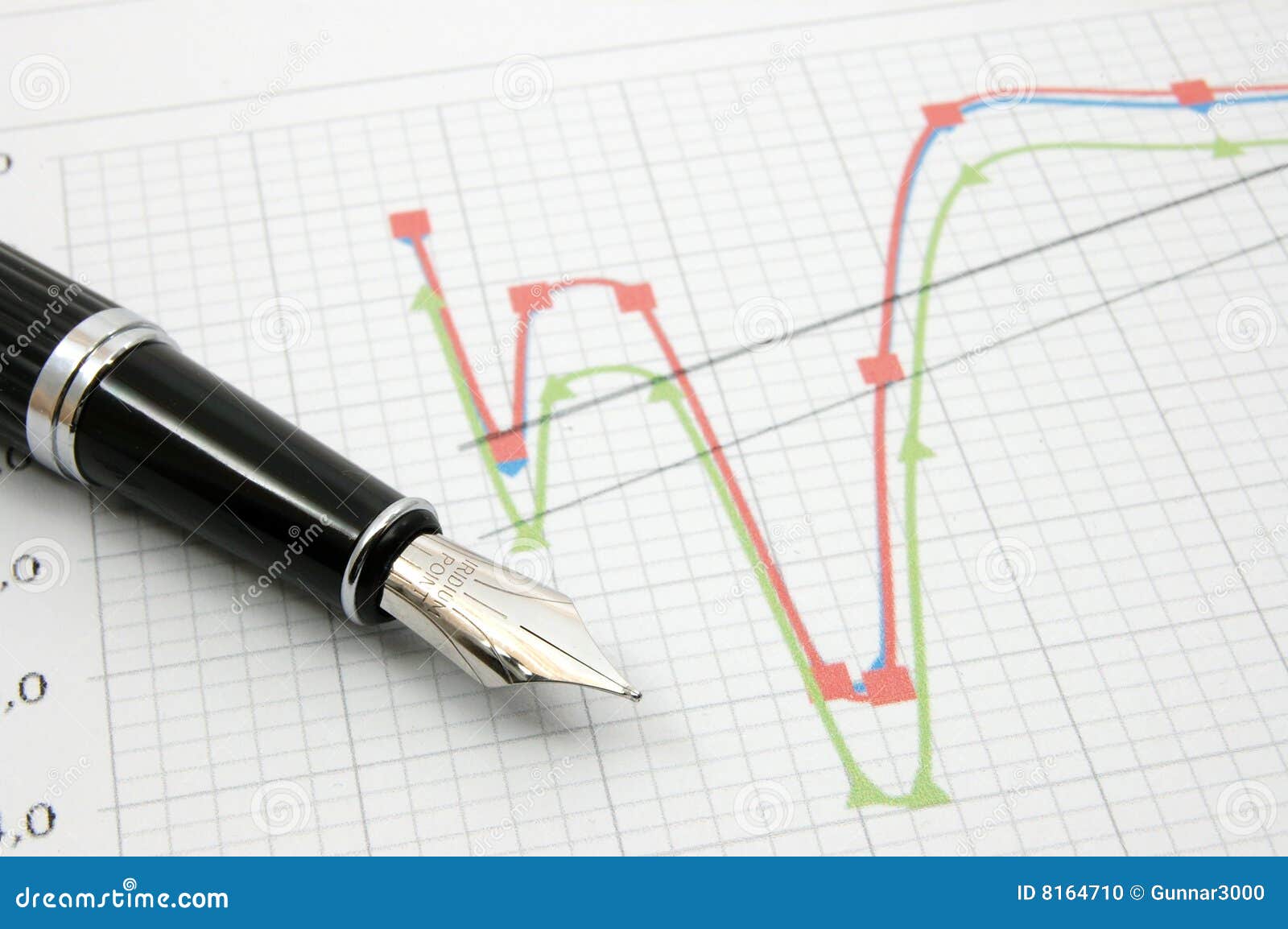 Fountain Pen And Chart Stock Image | CartoonDealer.com #11700601