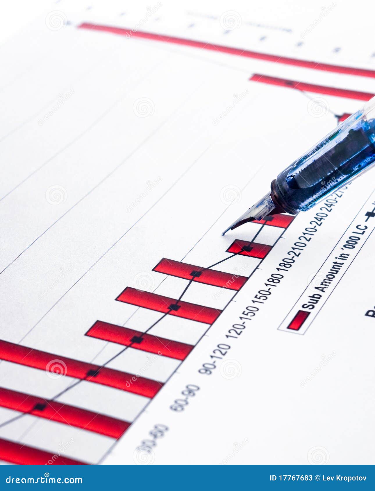 Fountain Pen and Business Charts Stock Image - Image of accounting ...