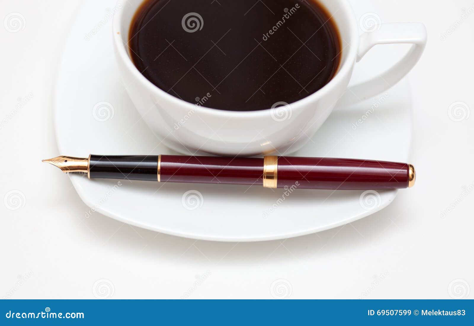 Fountain pen and coffee stock image. Image of people - 69507599