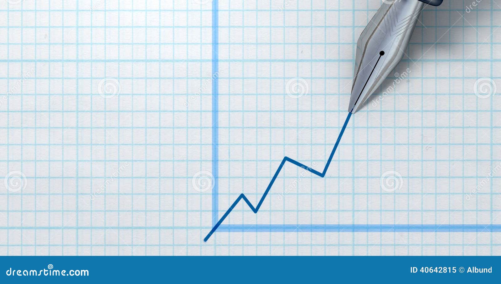 Fountain Pen Drawing Increasing Graph Stock Photography | CartoonDealer ...