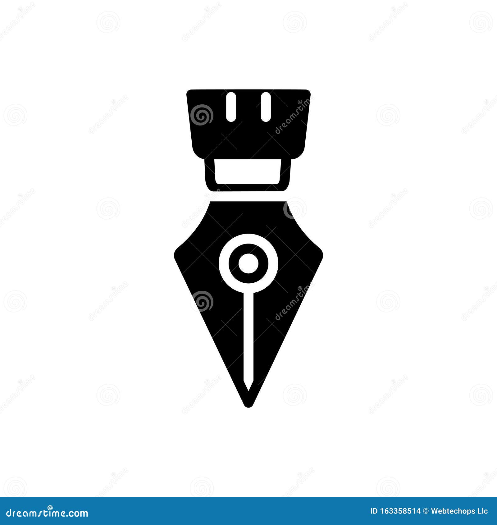 Black Solid Icon for Fountain Pen, Peninterface and Calligraphy Stock ...