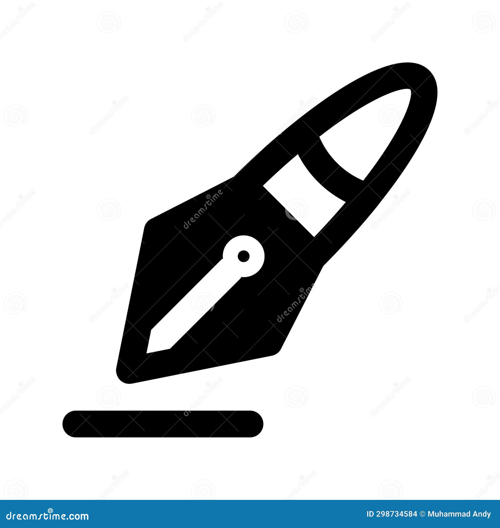 Fountain Pen Icon Vector. Flat Design Style Stock Vector - Illustration ...