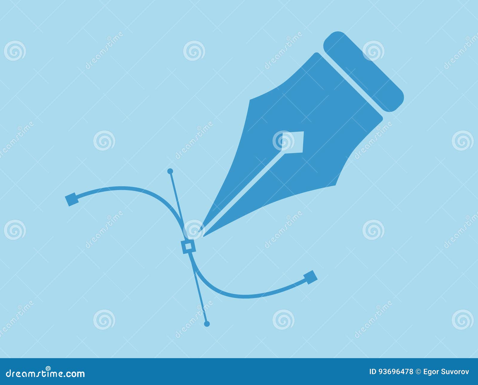 Fountain Pen Icon, Vector Illustration, Minimal Design Stock Vector ...