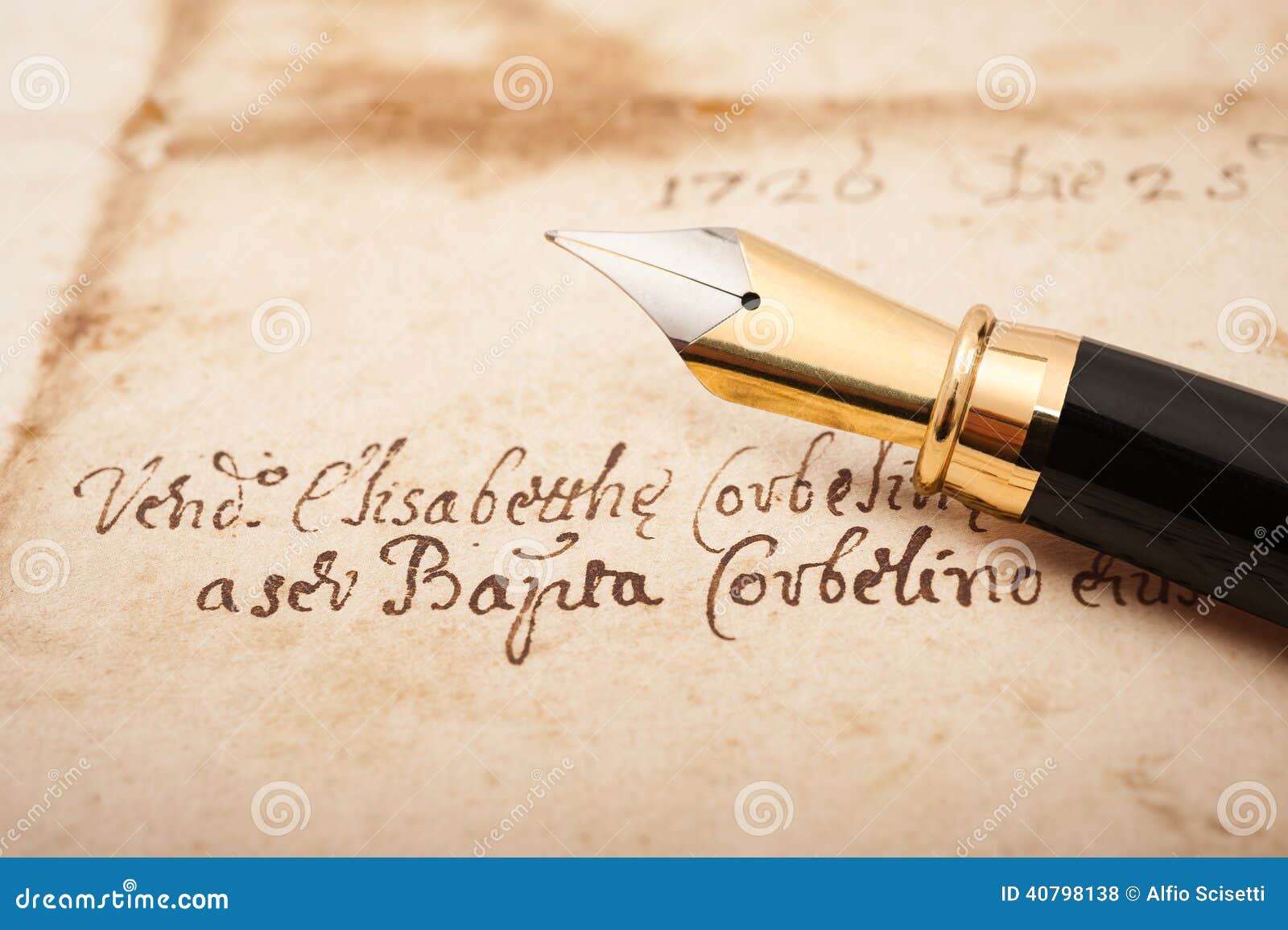 Fountain pen on letter stock photo. Image of penman, fountain - 40798138