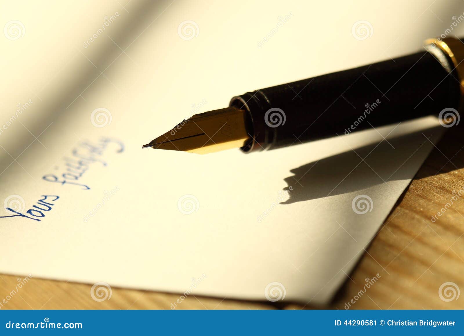 Fountain pen letter a stock image. Image of sunlight - 44290581