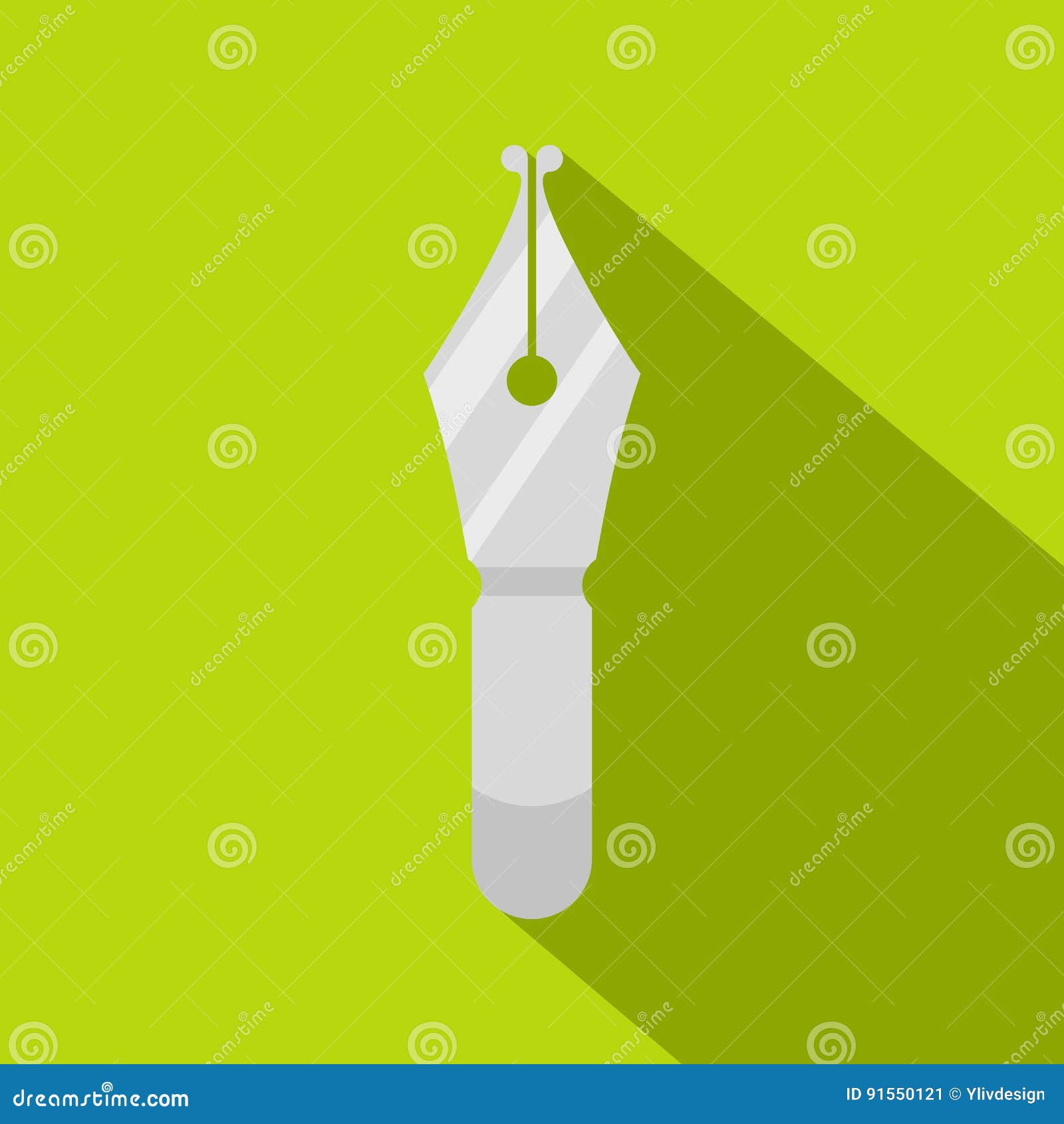 Fountain Pen Nib Icon, Flat Style Stock Vector - Illustration of ...