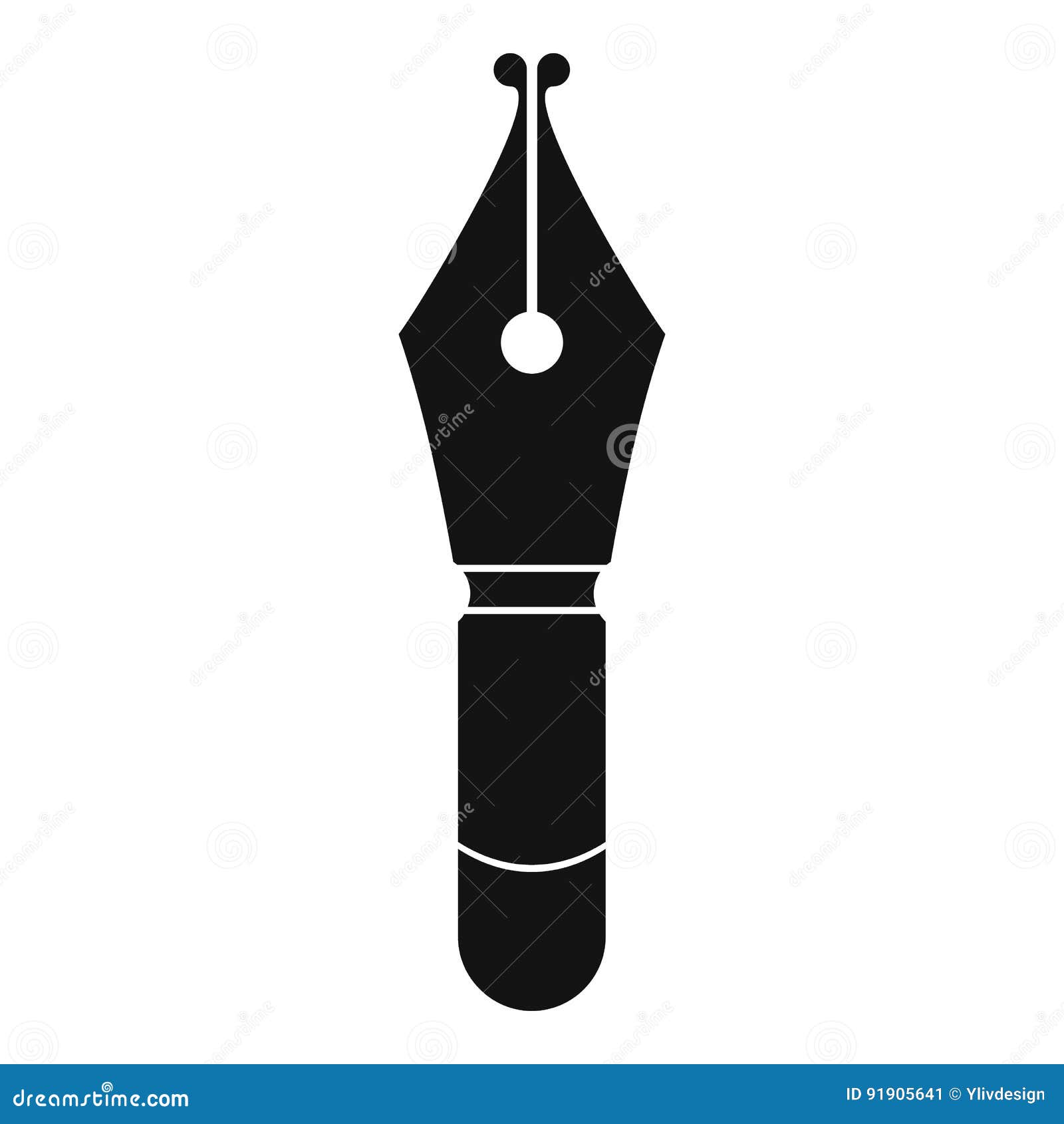Fountain Pen Nib Icon Simple Stock Vector - Illustration of note ...