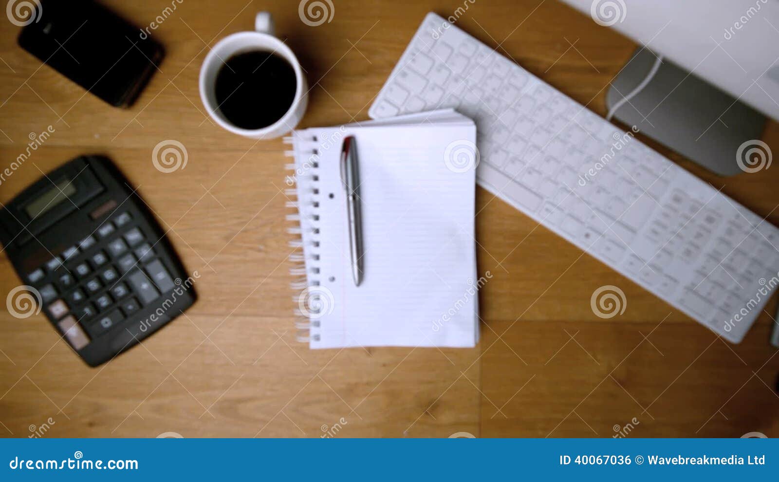 Fountain Pen and Notepad Falling Onto Office Desk Stock Footage - Video ...