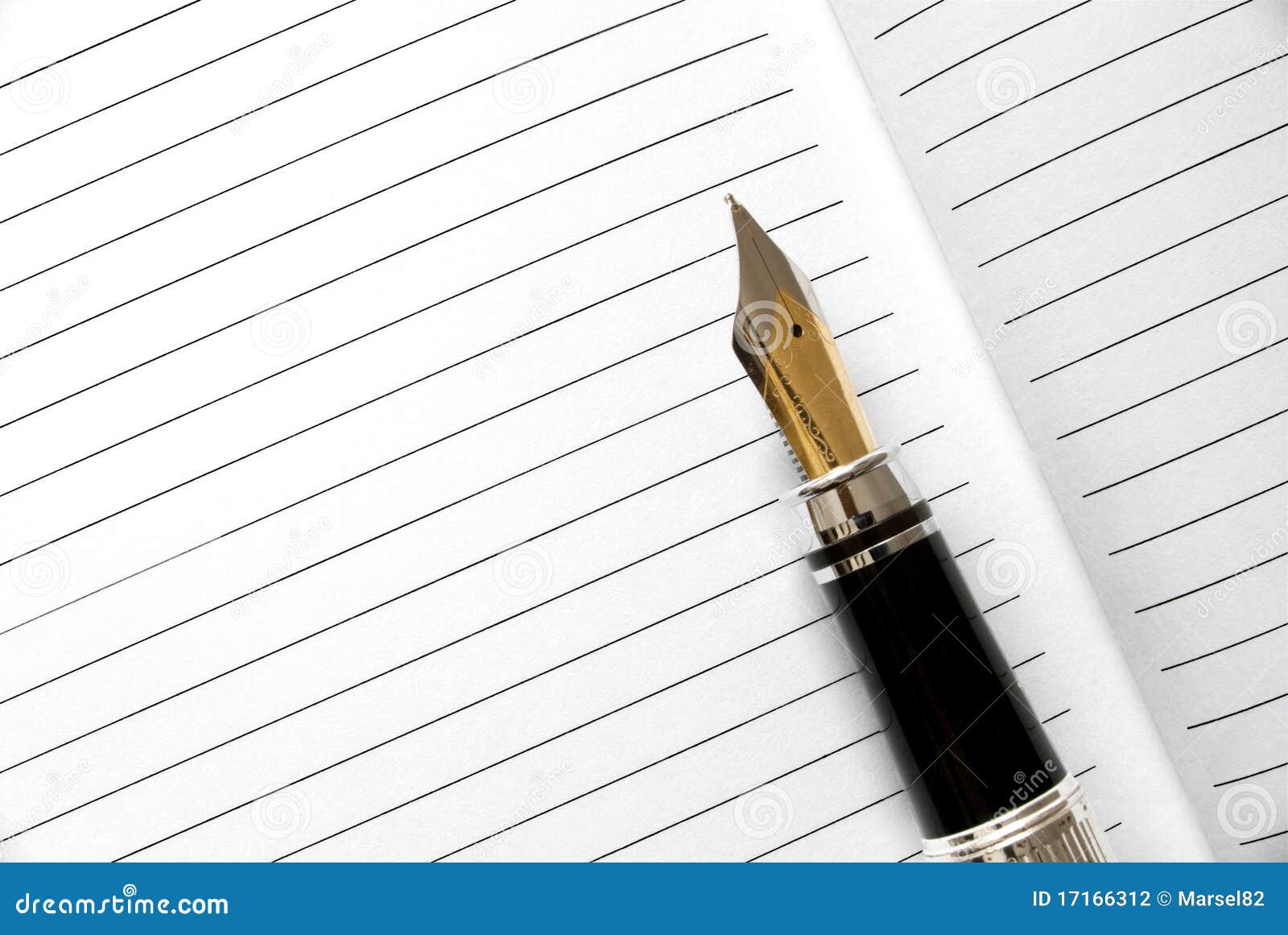 Fountain pen and notes stock photo. Image of feather - 17166312