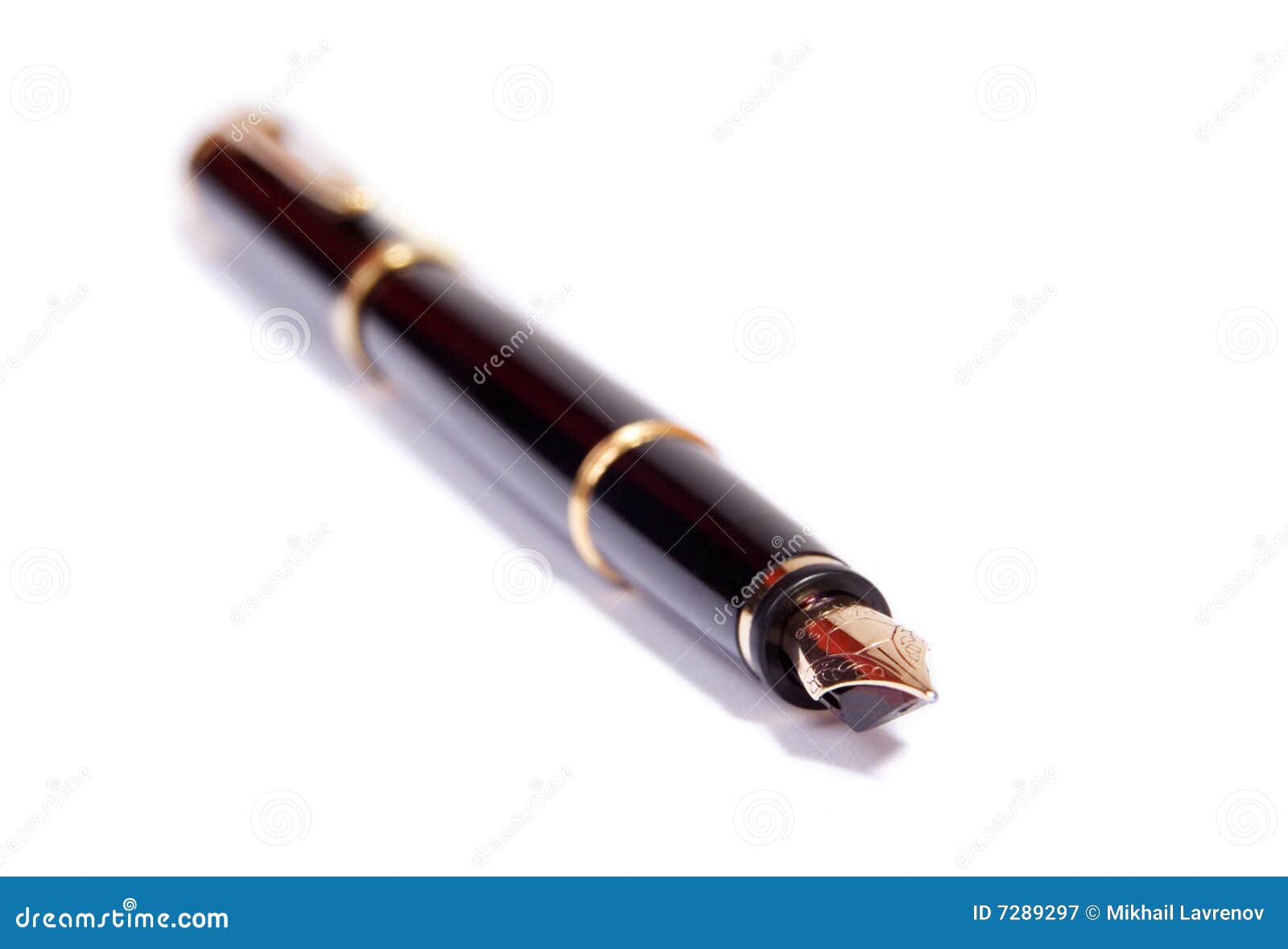Fountain Pen on Old Paper Background Stock Image - Image of golden ...