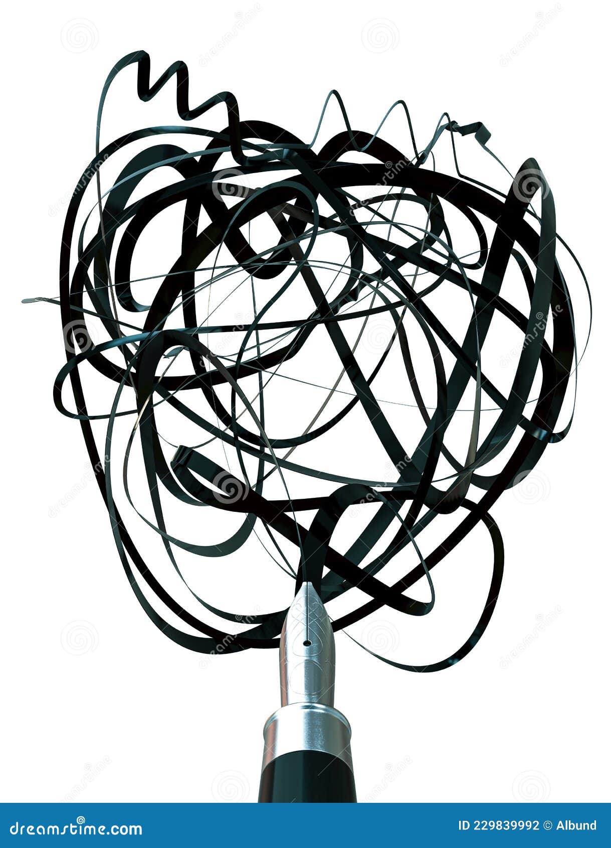 Fountain Pen Projecting Line Stock Illustration - Illustration of ...