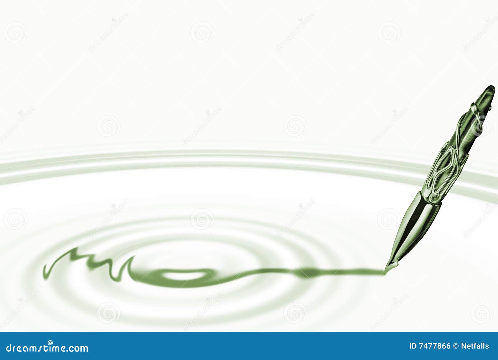Fountain pen with ripples stock illustration. Illustration of ...