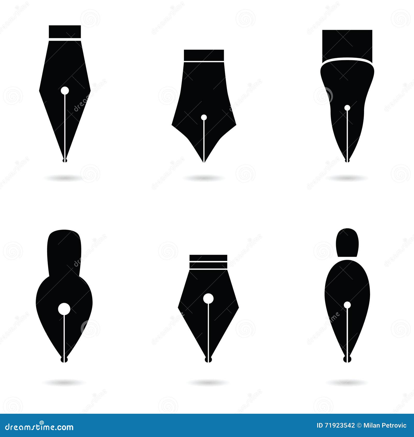 Fountain Pen Set Art Illustration Stock Vector - Illustration of ...