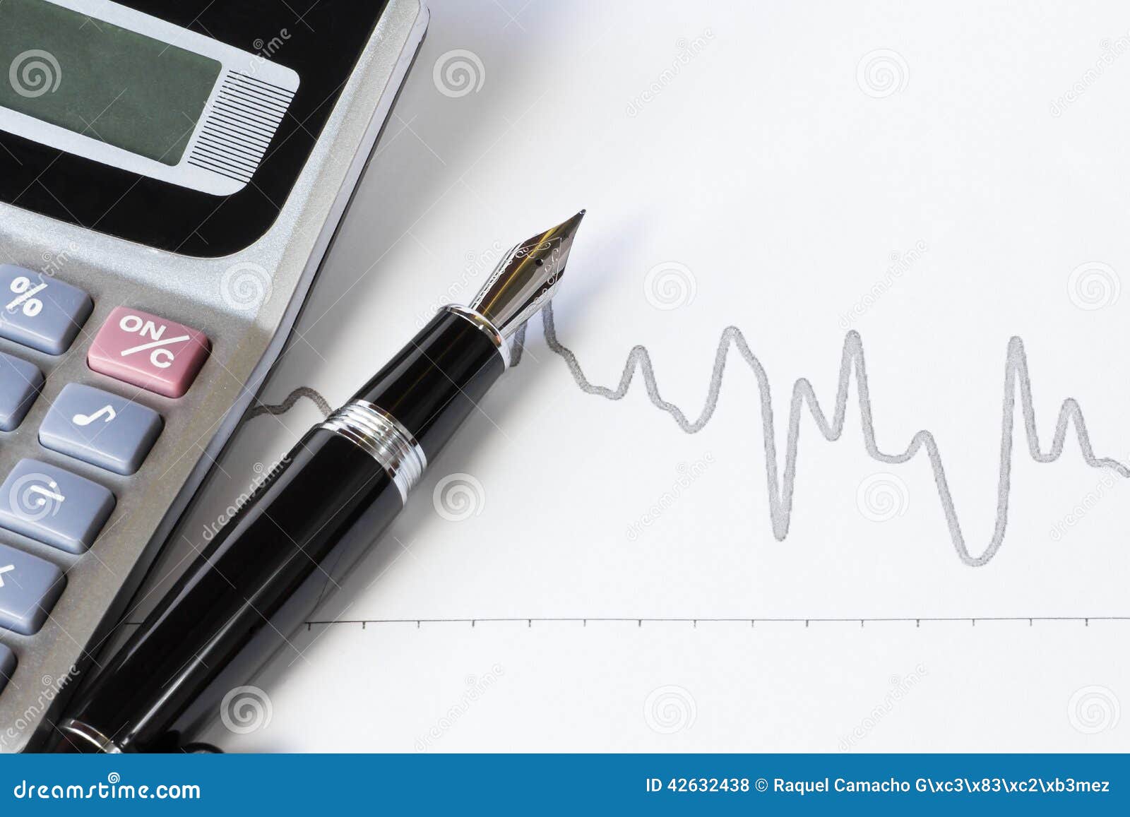 Fountain Pen And Chart Stock Image | CartoonDealer.com #11700601