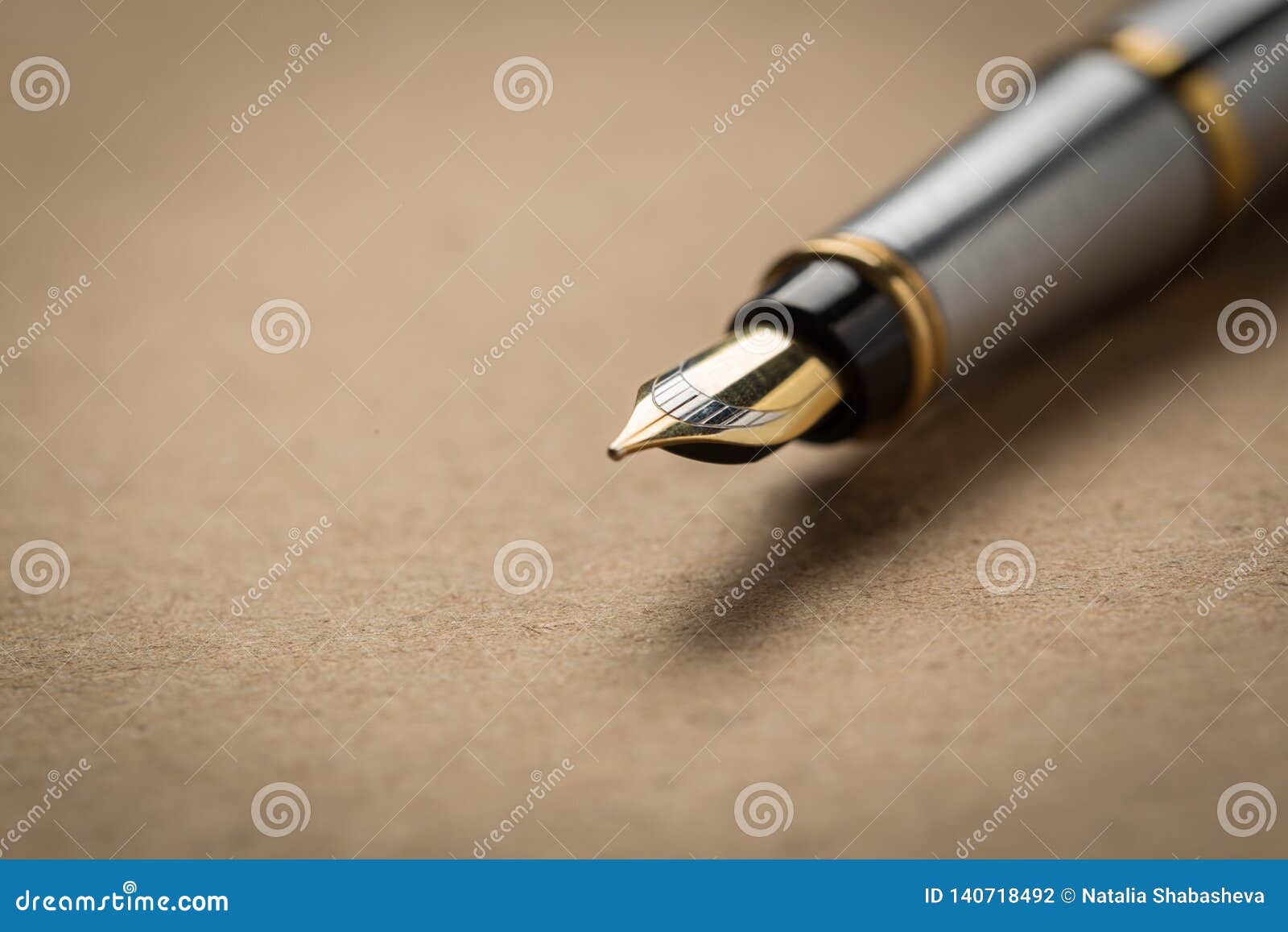 Fountain pen on table stock photo. Image of copy, classic - 140718492
