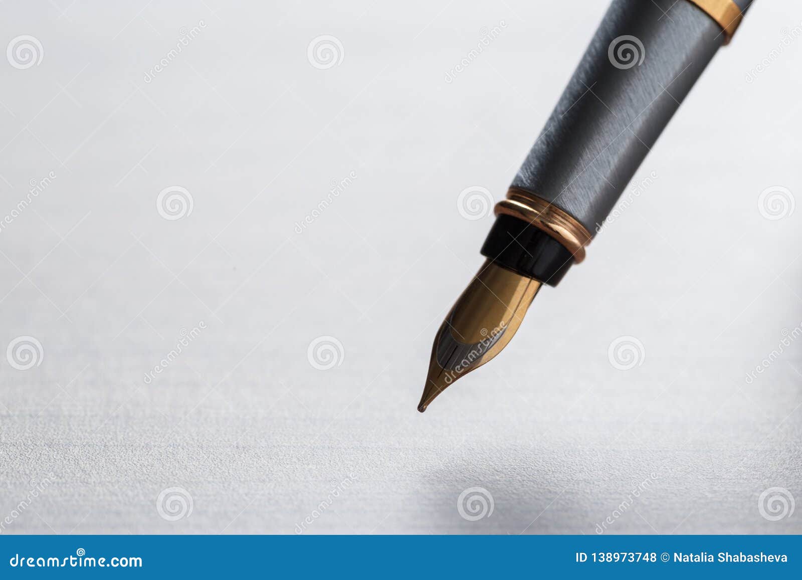 Fountain pen on table stock photo. Image of black, note - 138973748