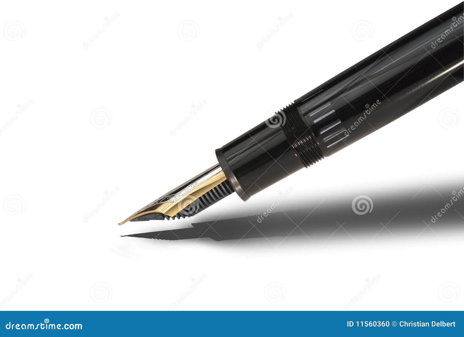 Fountain pen tip, isolated stock photo. Image of handwriting - 11560360