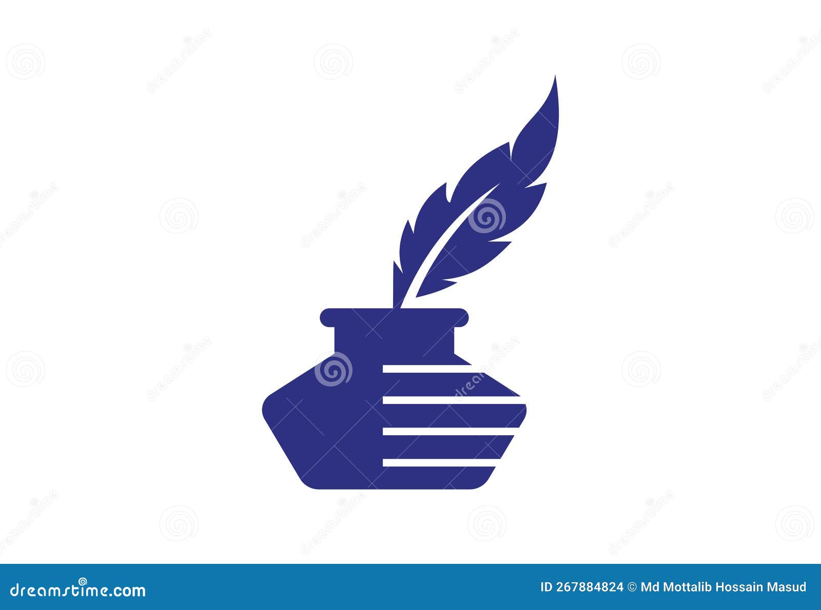 Writing Pen Logo Design, Vector Illustration Stock Illustration ...