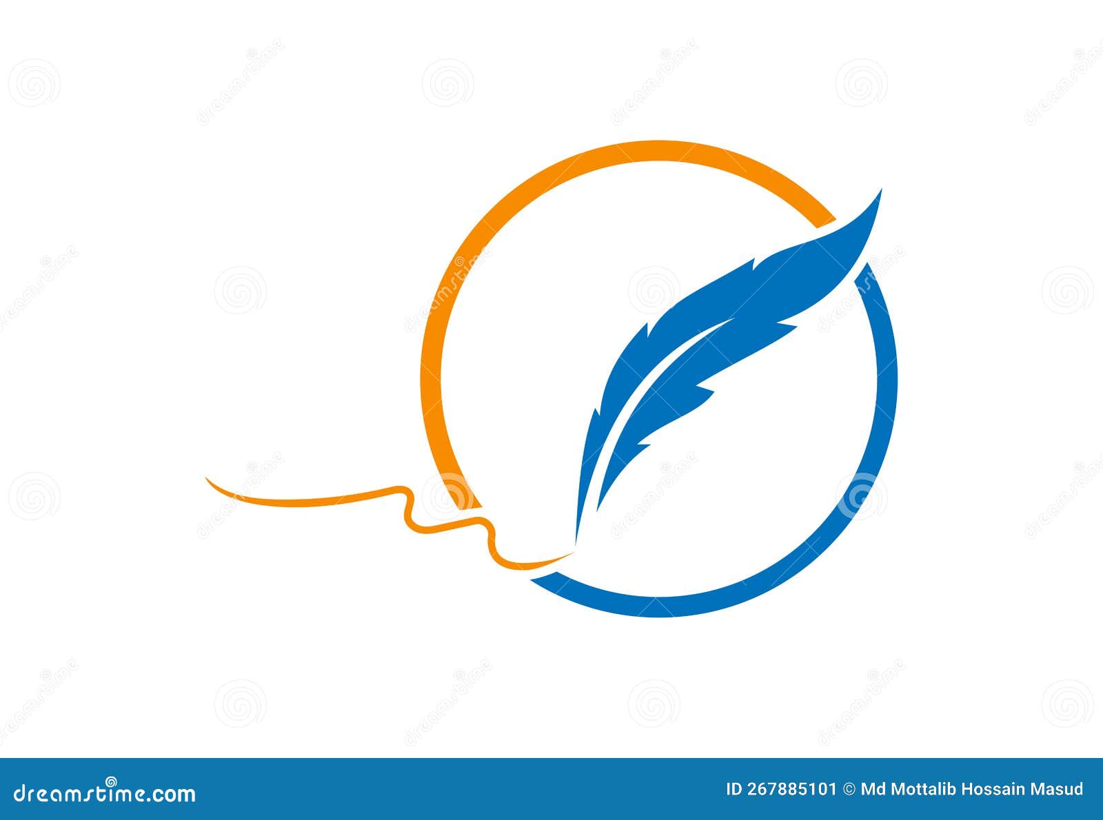 Writing Pen Logo Design, Vector Illustration Stock Illustration ...