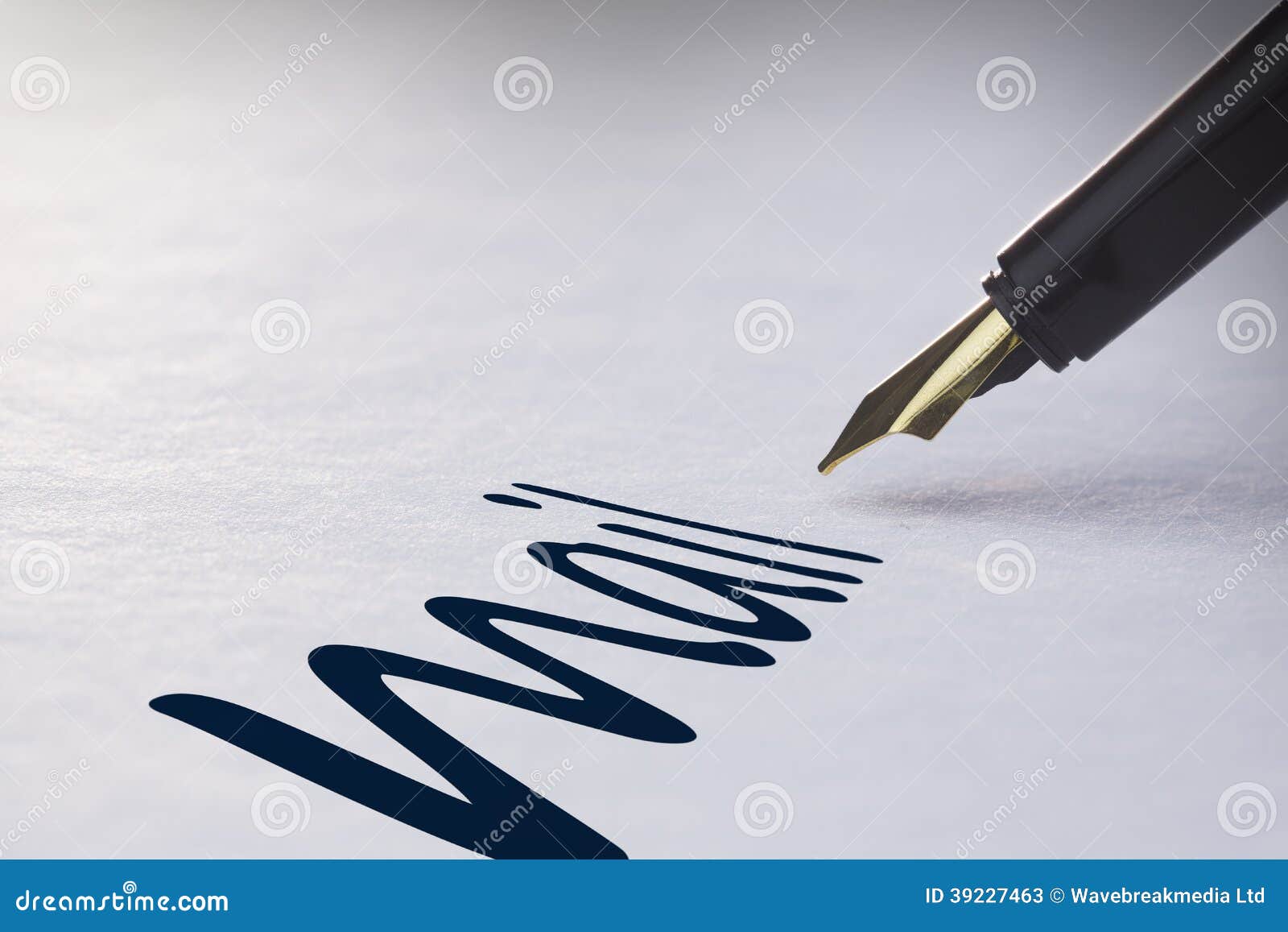 Fountain pen writing Mail stock image. Image of stationary - 39227463
