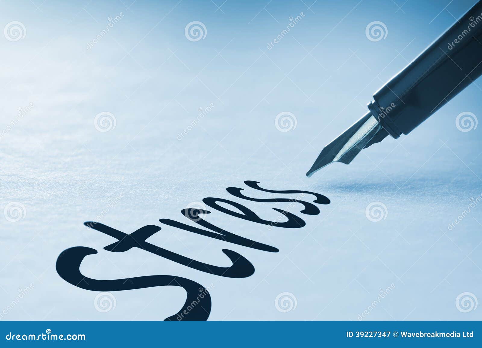 Fountain Pen Writing Stress Stock Image - Image of front, overwhelmed ...