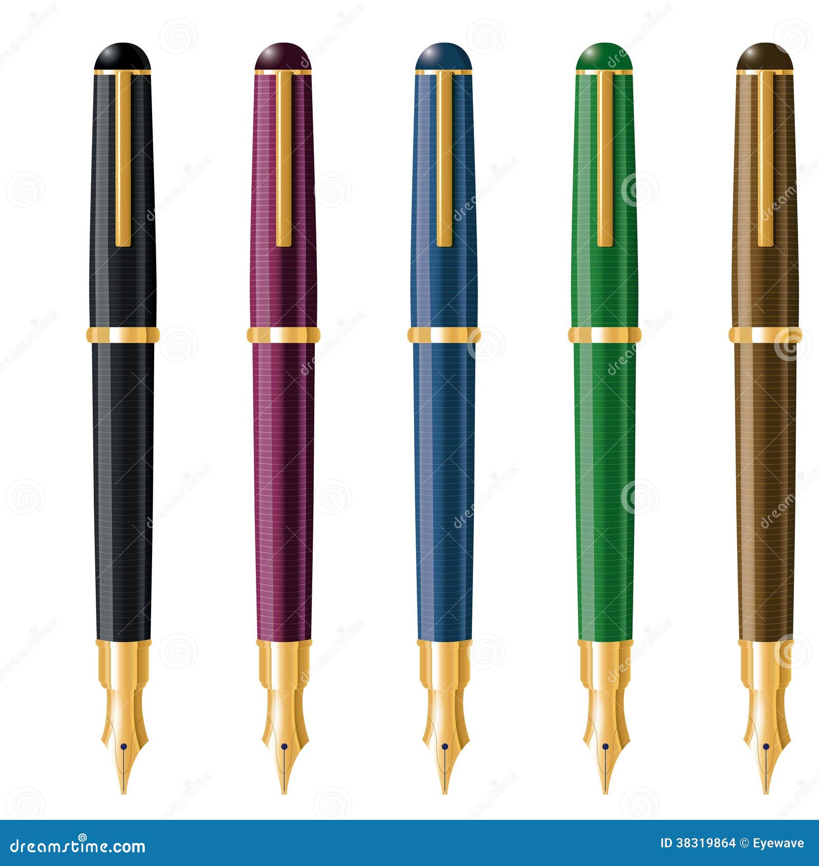 Fountain Pens Vector Illustration Stock Vector - Image: 38319864