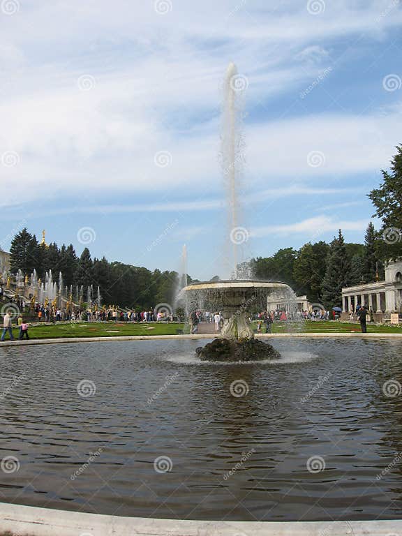 Fountain in Petergoph, Russia Stock Photo - Image of russian, landmark ...